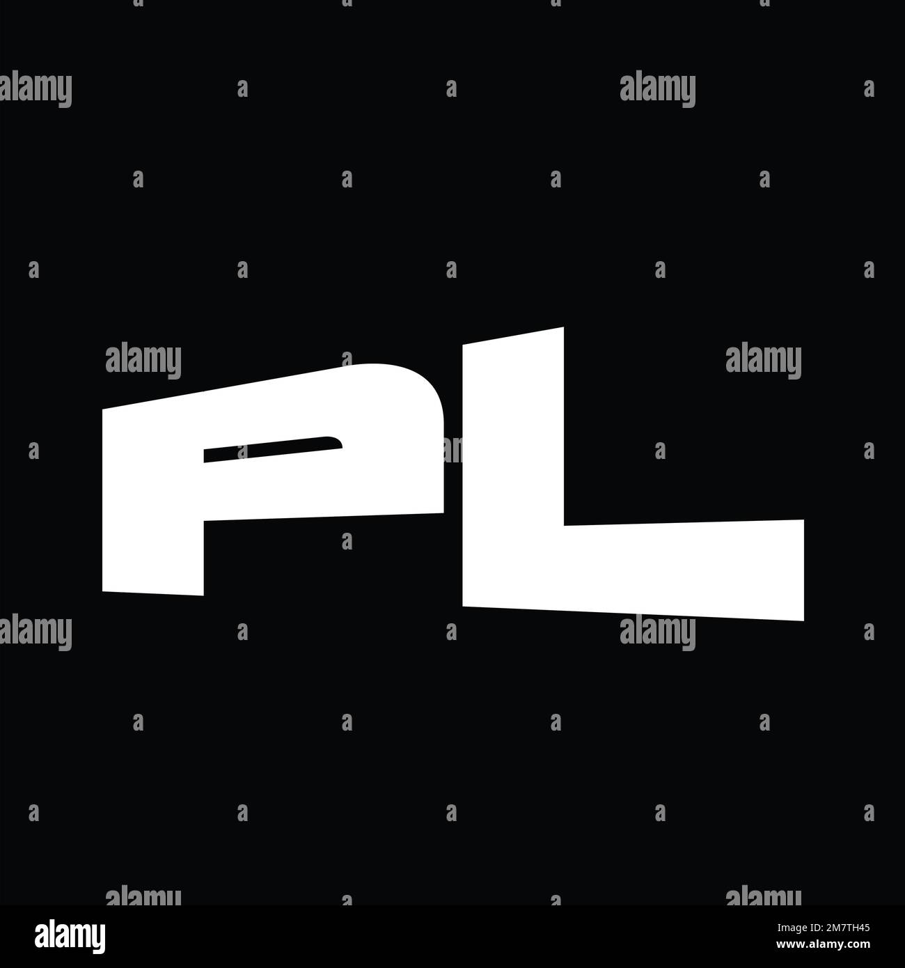 PL Logo monogram big alphabet vector images design template Stock Photo ...