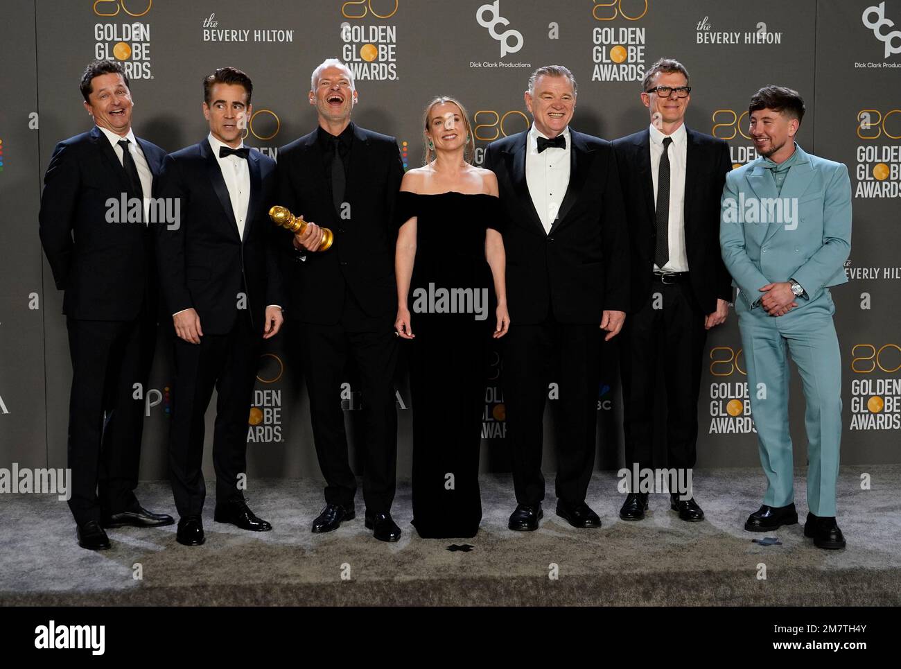 Peter Czernin, from left, Colin Farrell, Martin McDonagh, Kerry Condon ...
