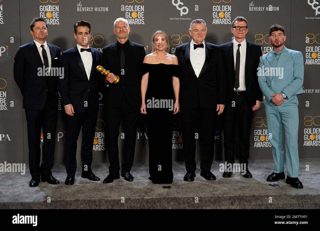 Peter Czernin, from left, Colin Farrell, Martin McDonagh, Kerry Condon ...
