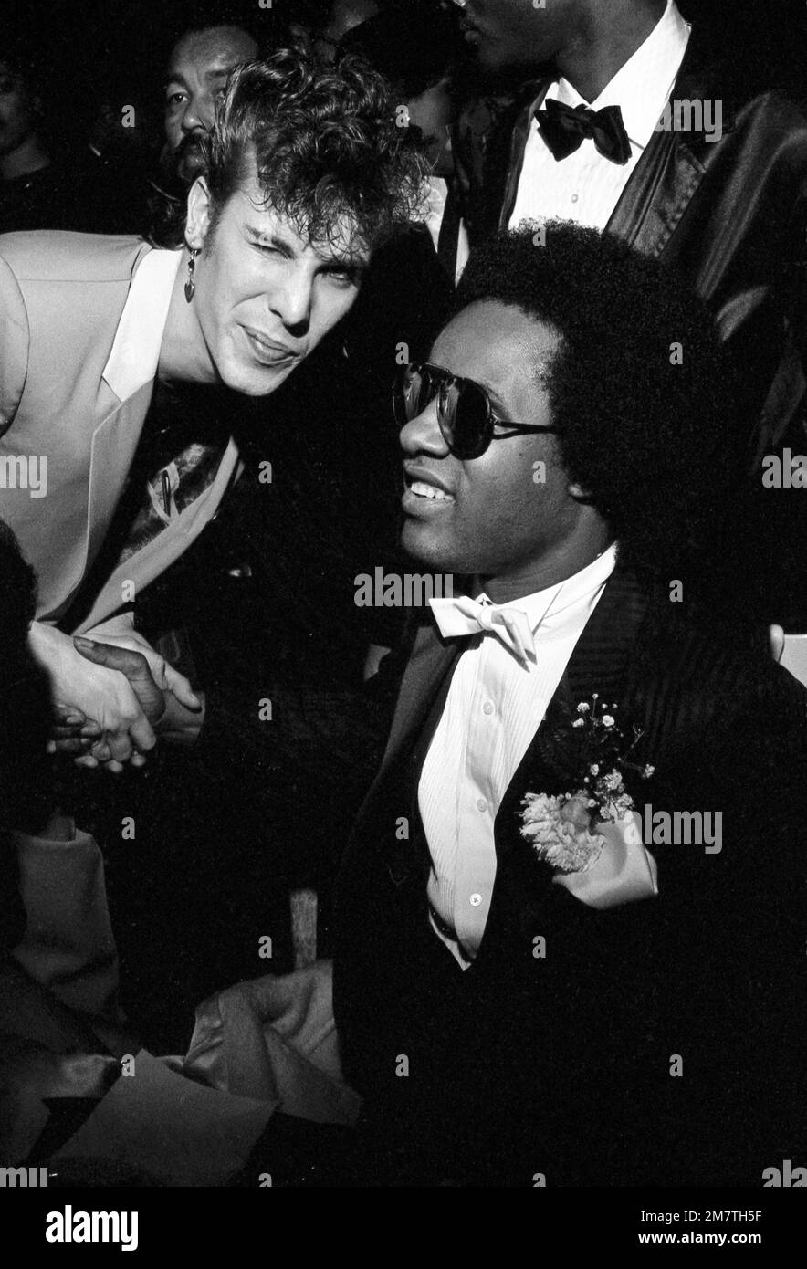 Slim Jim Phantom and Stevie Wonder at the 10th Annual American Music ...