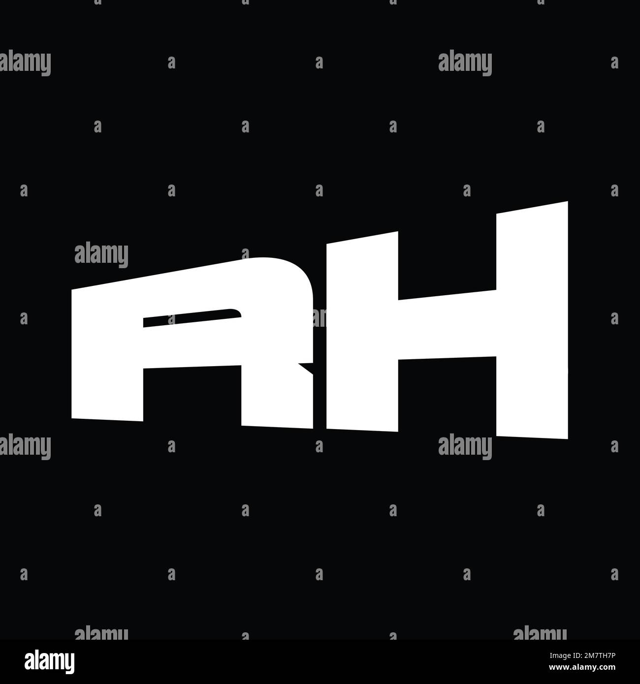 RH Logo monogram big alphabet vector images design template Stock Photo ...