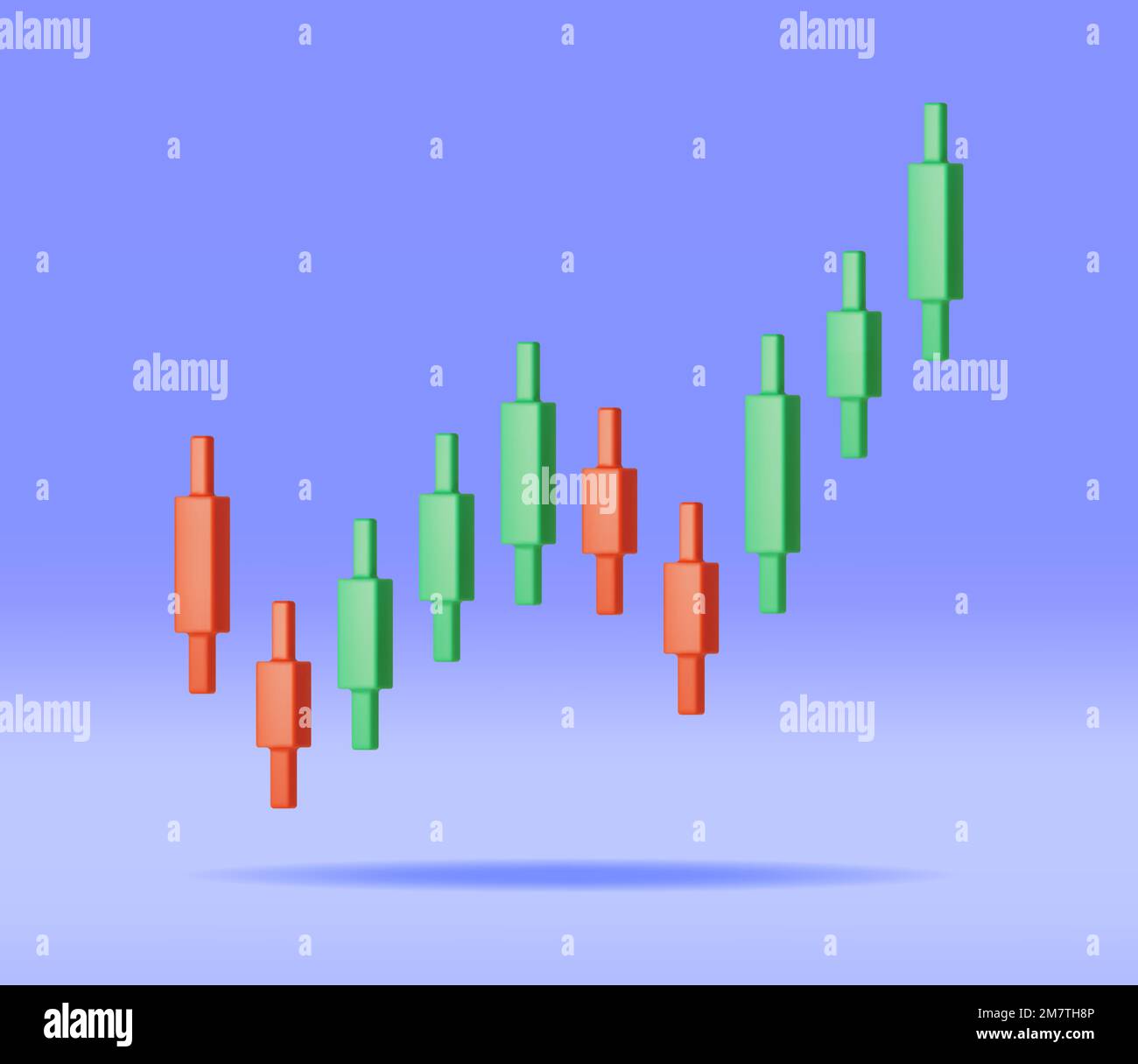 3D Growth Stock Diagram Isolated Stock Vector Image & Art - Alamy
