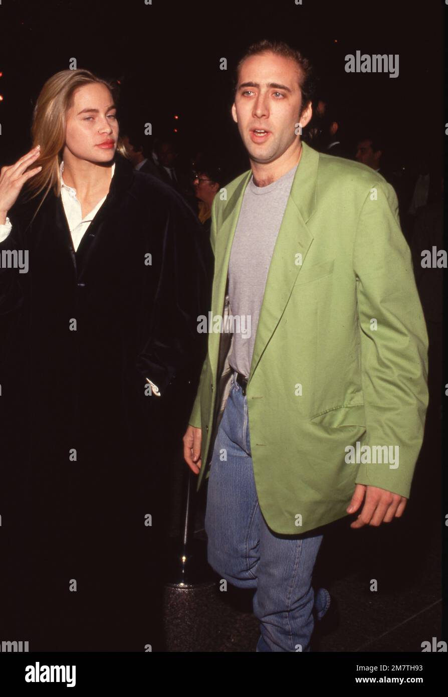 Nicolas Cage and girlfriend Christina Fulton at the "Rocky V" West ...