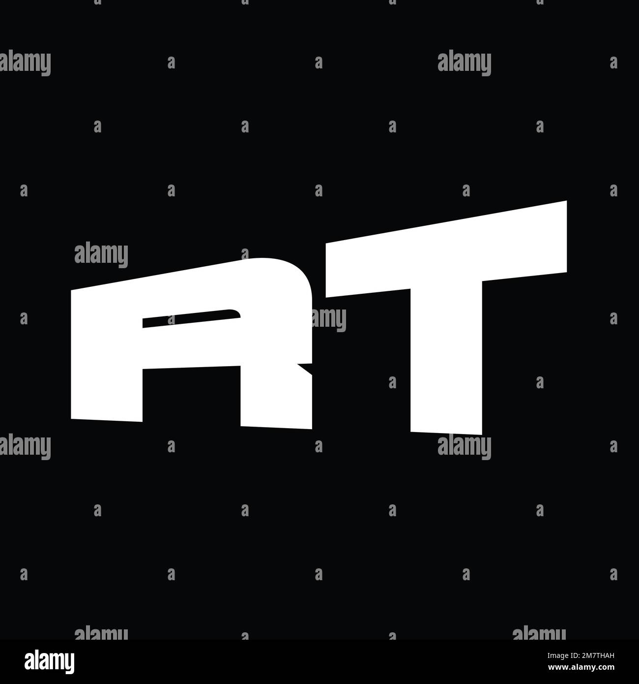 RT Logo monogram big alphabet vector images design template Stock Photo - Alamy