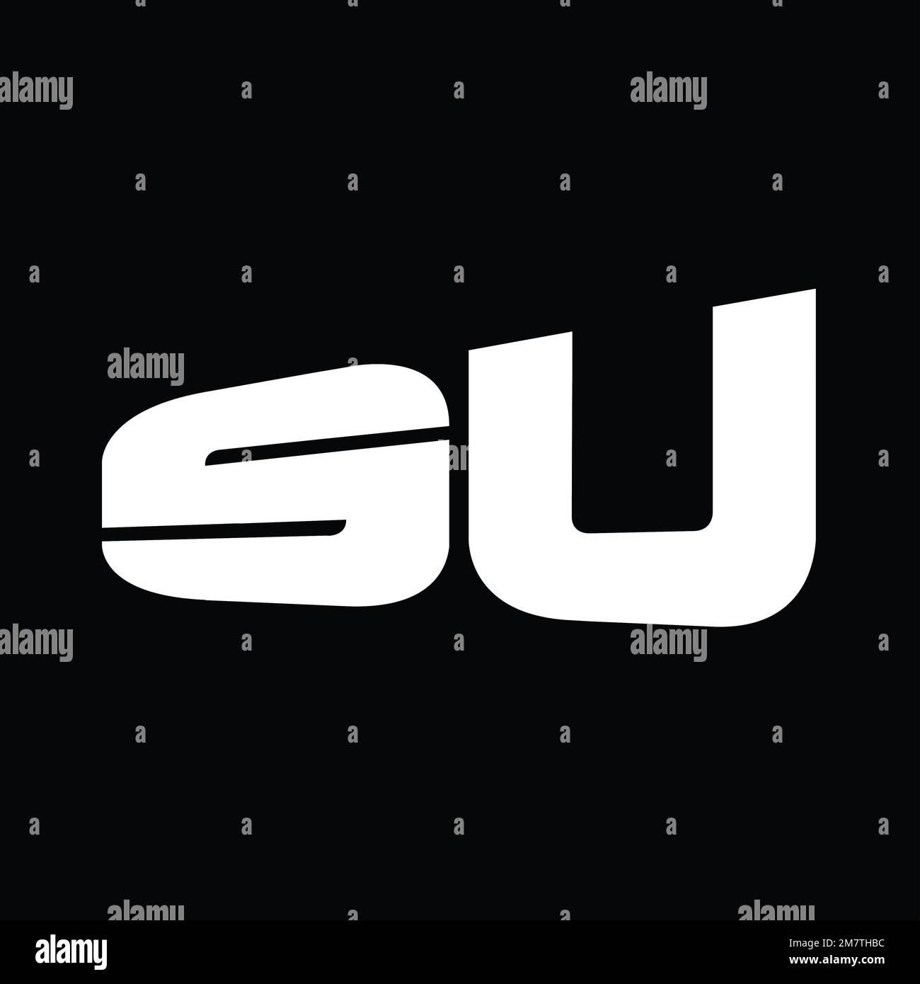 SU Logo monogram big alphabet vector images design template Stock Photo ...