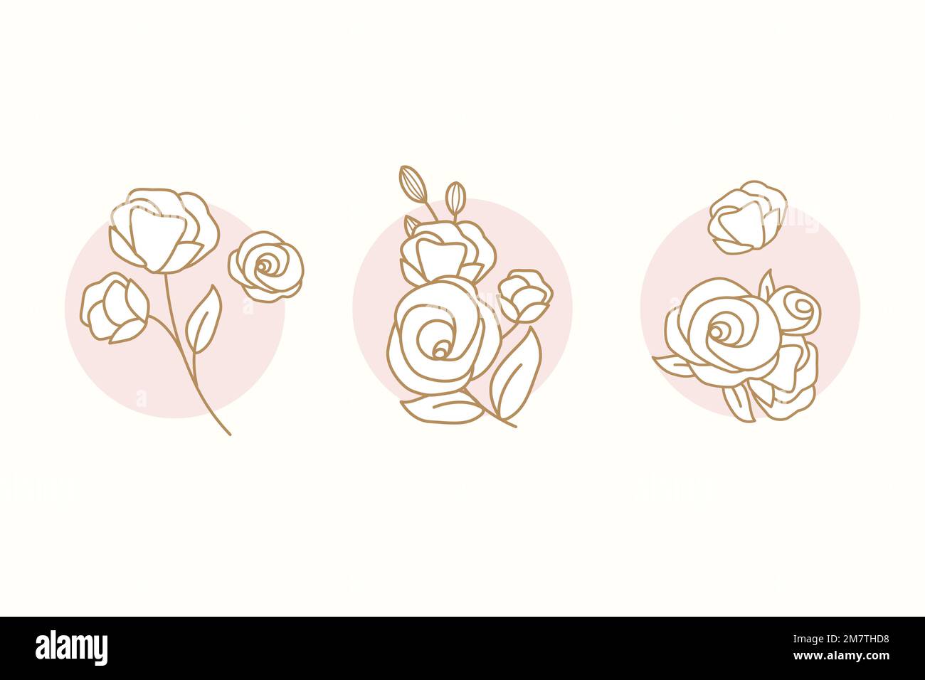 Floral doodle design collection vector Stock Vector Image & Art - Alamy