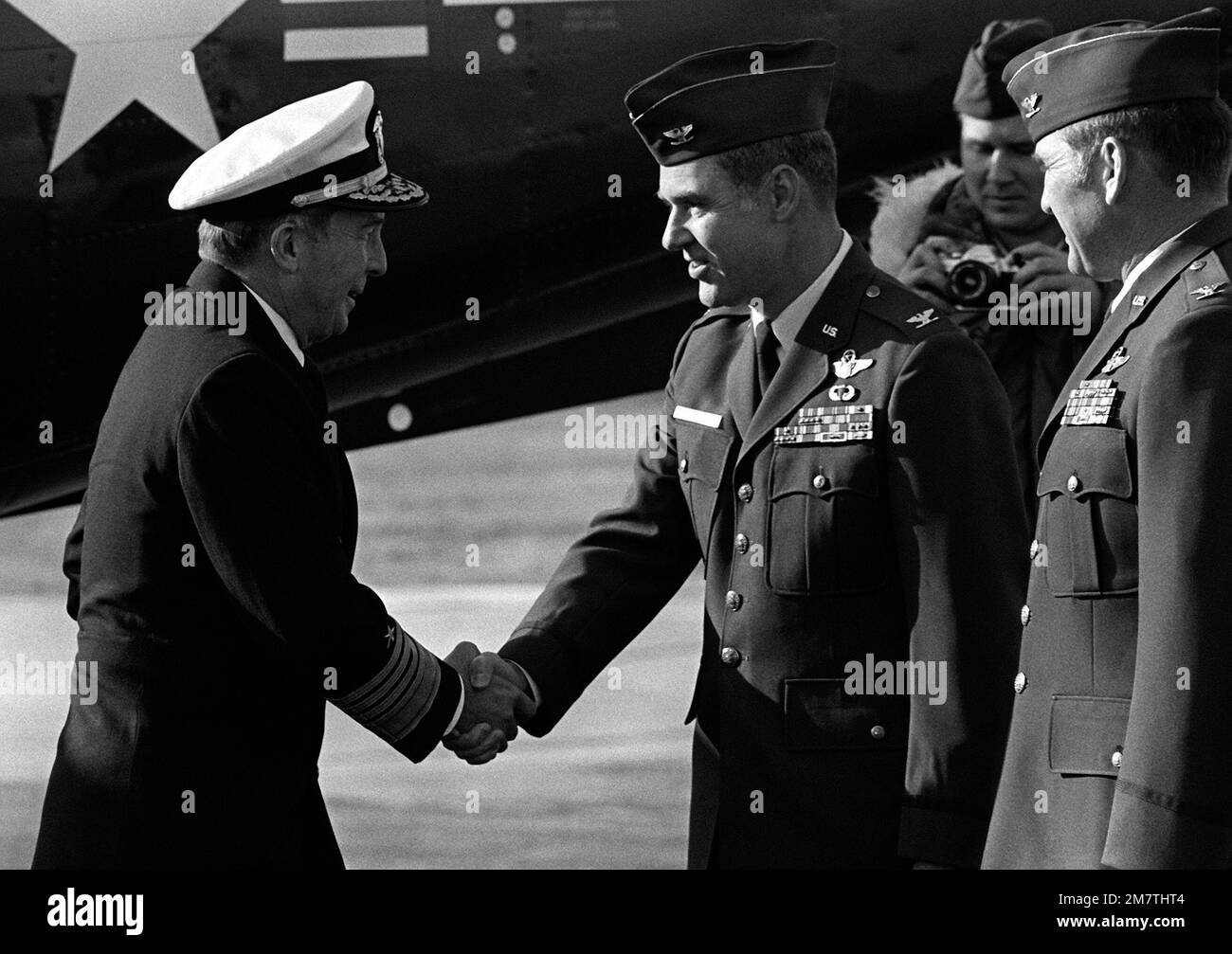 COL Donald Snyder, commander, 8th Tactical Fighter Wing (right ...