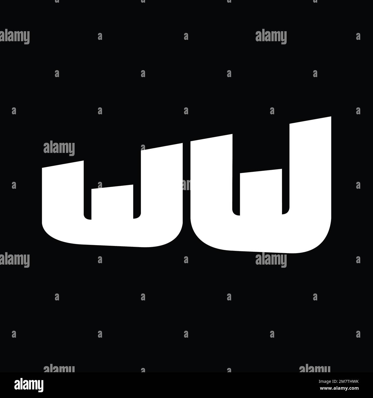 WW Logo monogram big alphabet vector images design template Stock Photo ...
