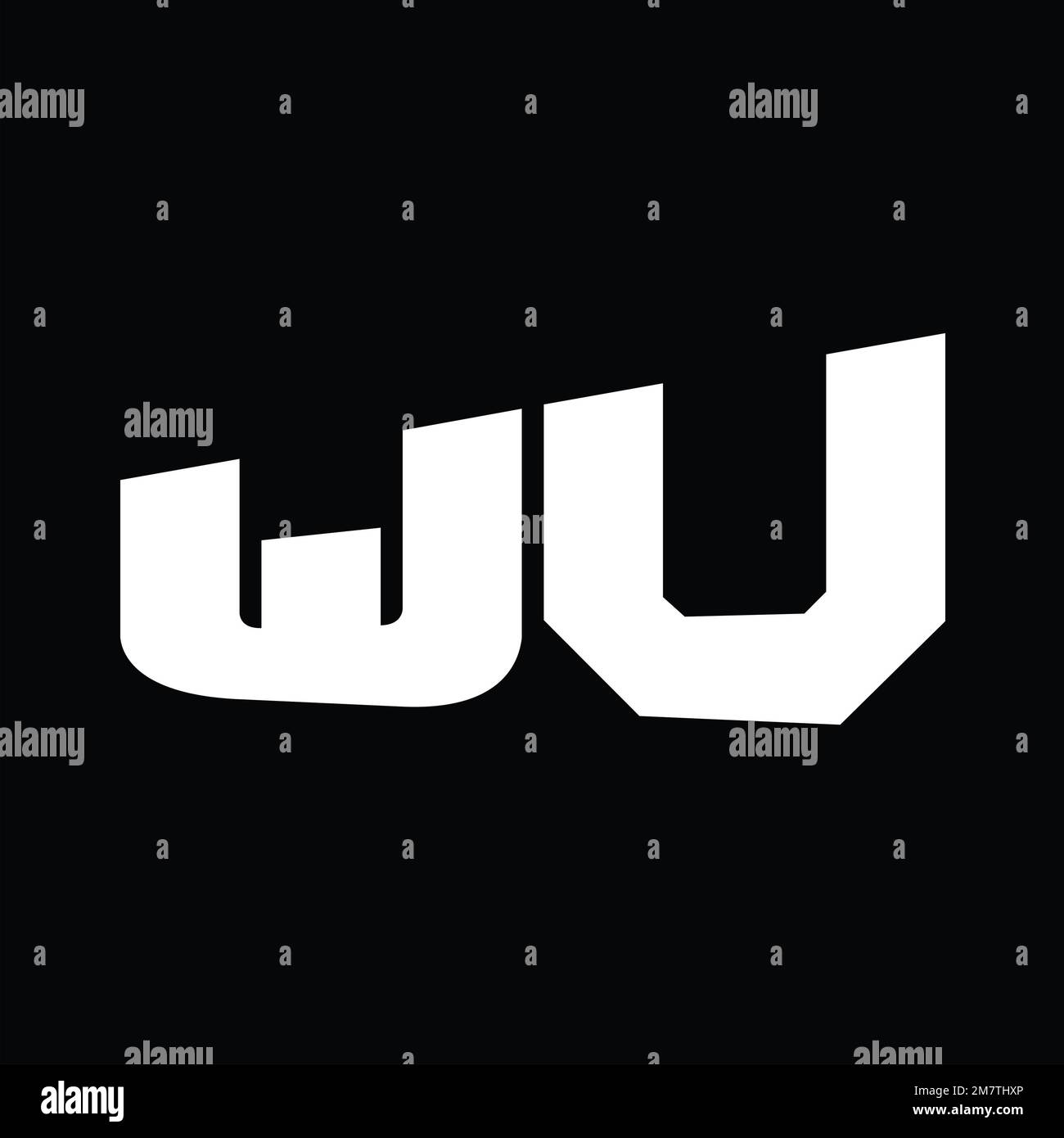 WV monogram big alphabet vector images design template Stock Photo - Alamy
