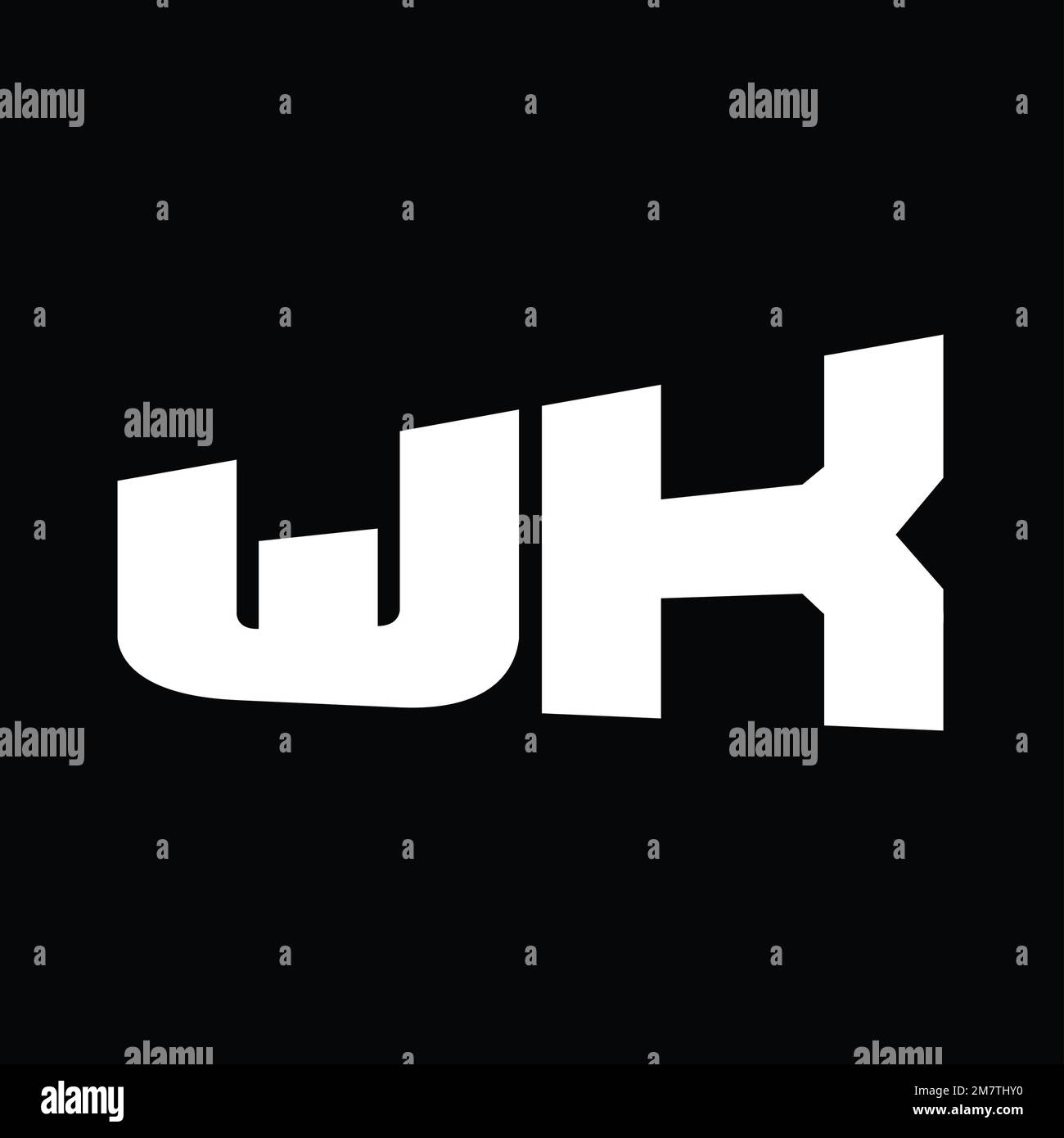 WK Logo monogram big alphabet vector images design template Stock Photo ...