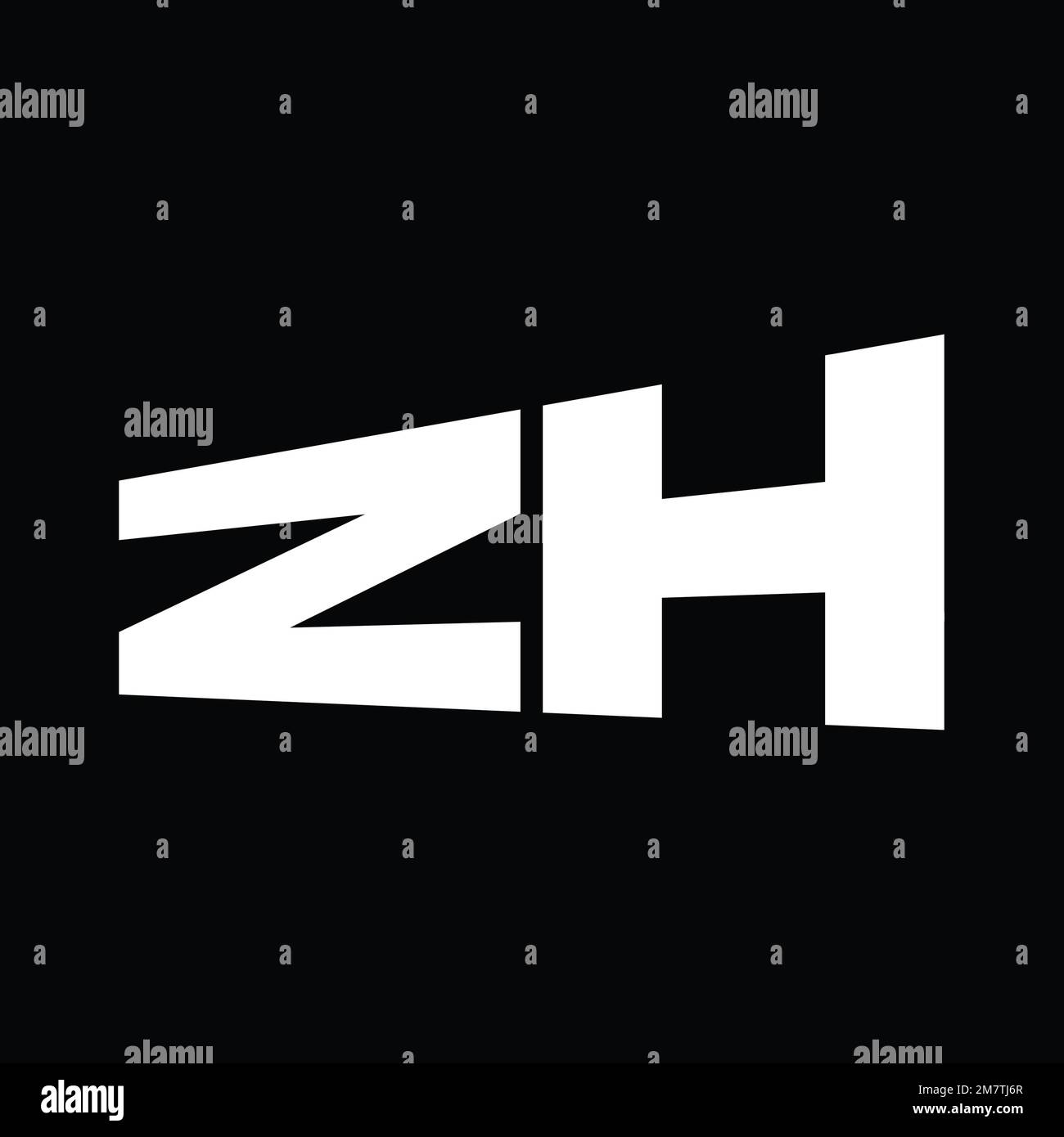 ZH Logo monogram big alphabet vector images design template Stock Photo ...