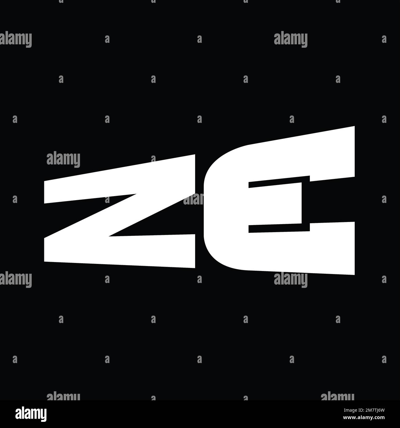 ZE Logo monogram big alphabet vector images design template Stock Photo ...