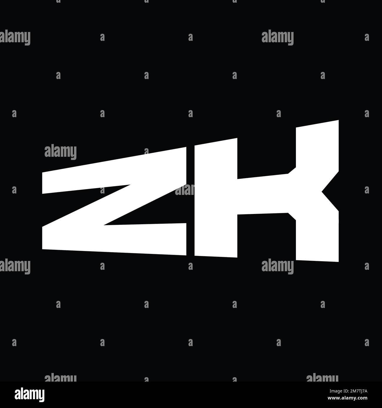 ZK Logo monogram big alphabet vector images design template Stock Photo ...