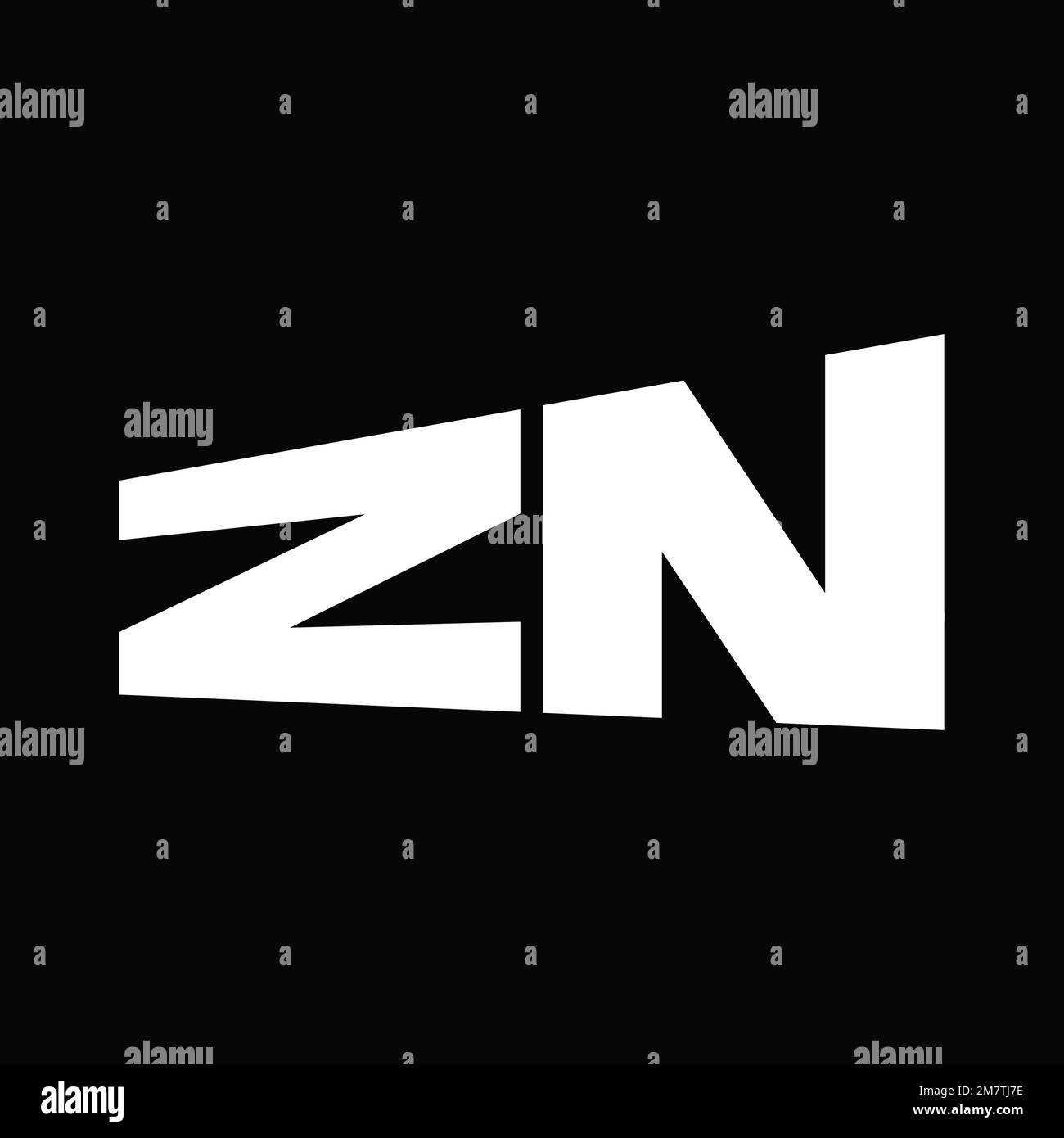 ZN Logo monogram big alphabet vector images design template Stock Photo ...