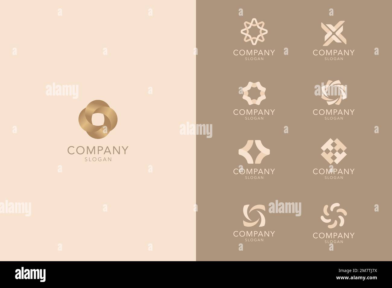 Brown business logo vector collection Stock Vector Image & Art - Alamy