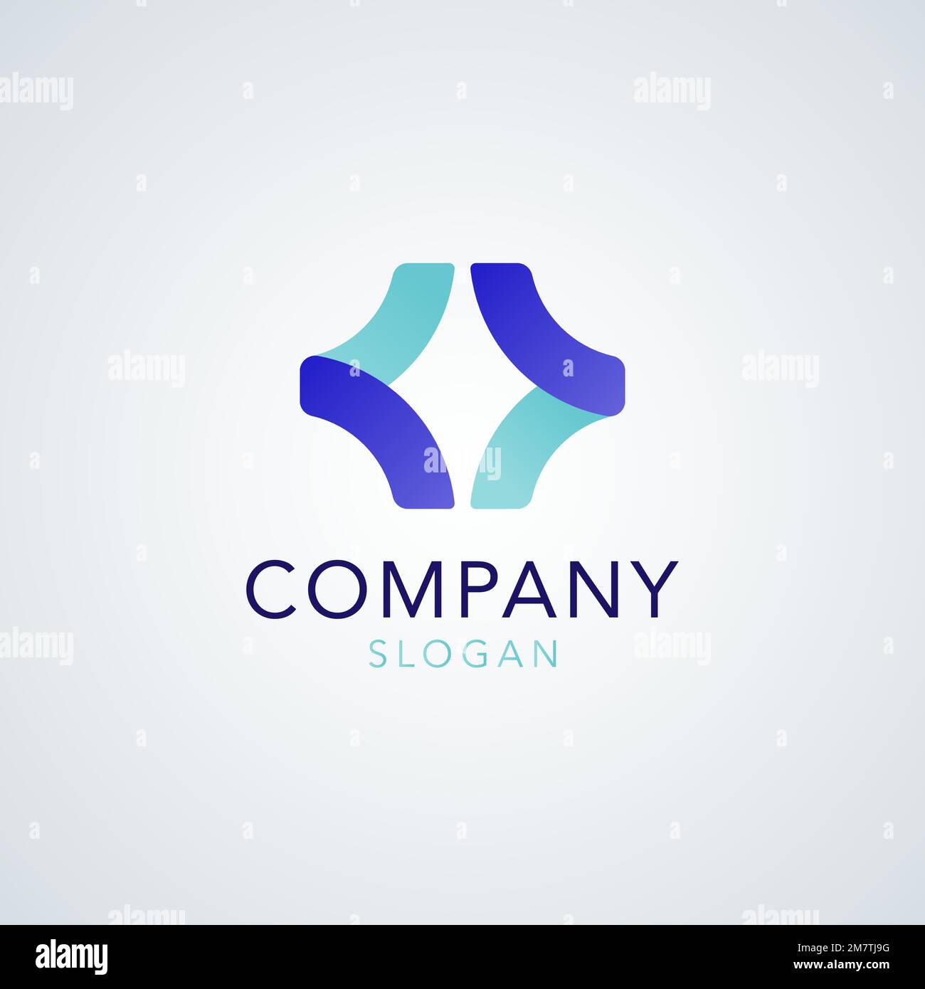 Blue creative company slogan vector Stock Vector Image & Art - Alamy