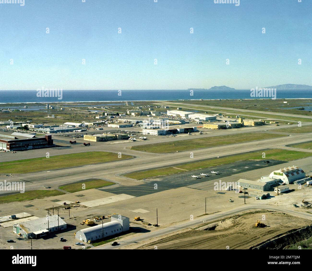 Aerial view of the Naval Air Reserve Unit (NARU) building recently ...