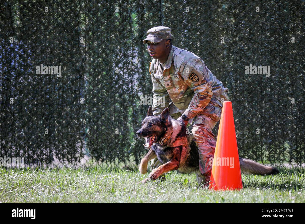 U.S. Army Pfc. Fred Claridy with the 100th Miliitary Police Detachment ...