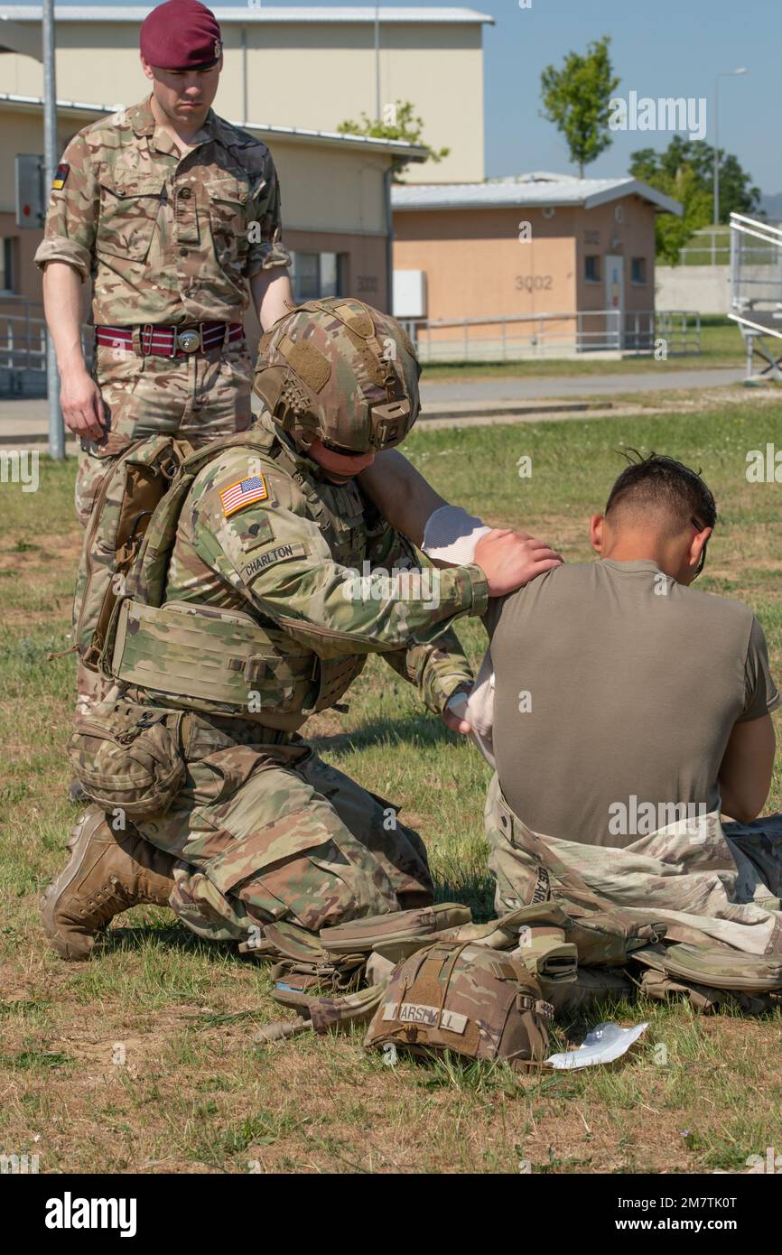 U.S. Army Spc. Alexander Charlton, assigned to Eagle Troop, 2nd ...