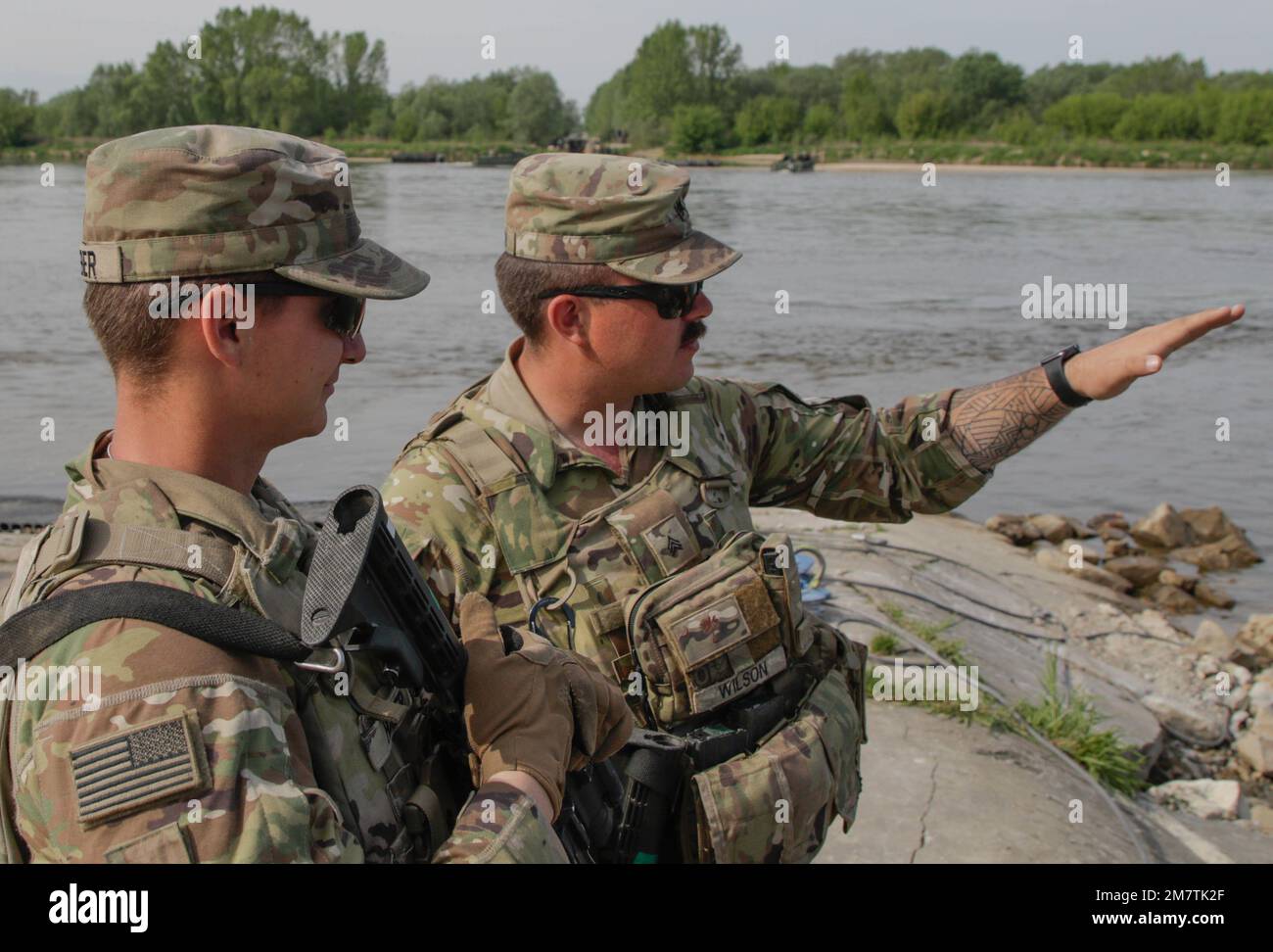 U.S. Army Sgt. Charles Wilson and U.S. Army Spc. Miah Prieur, military ...
