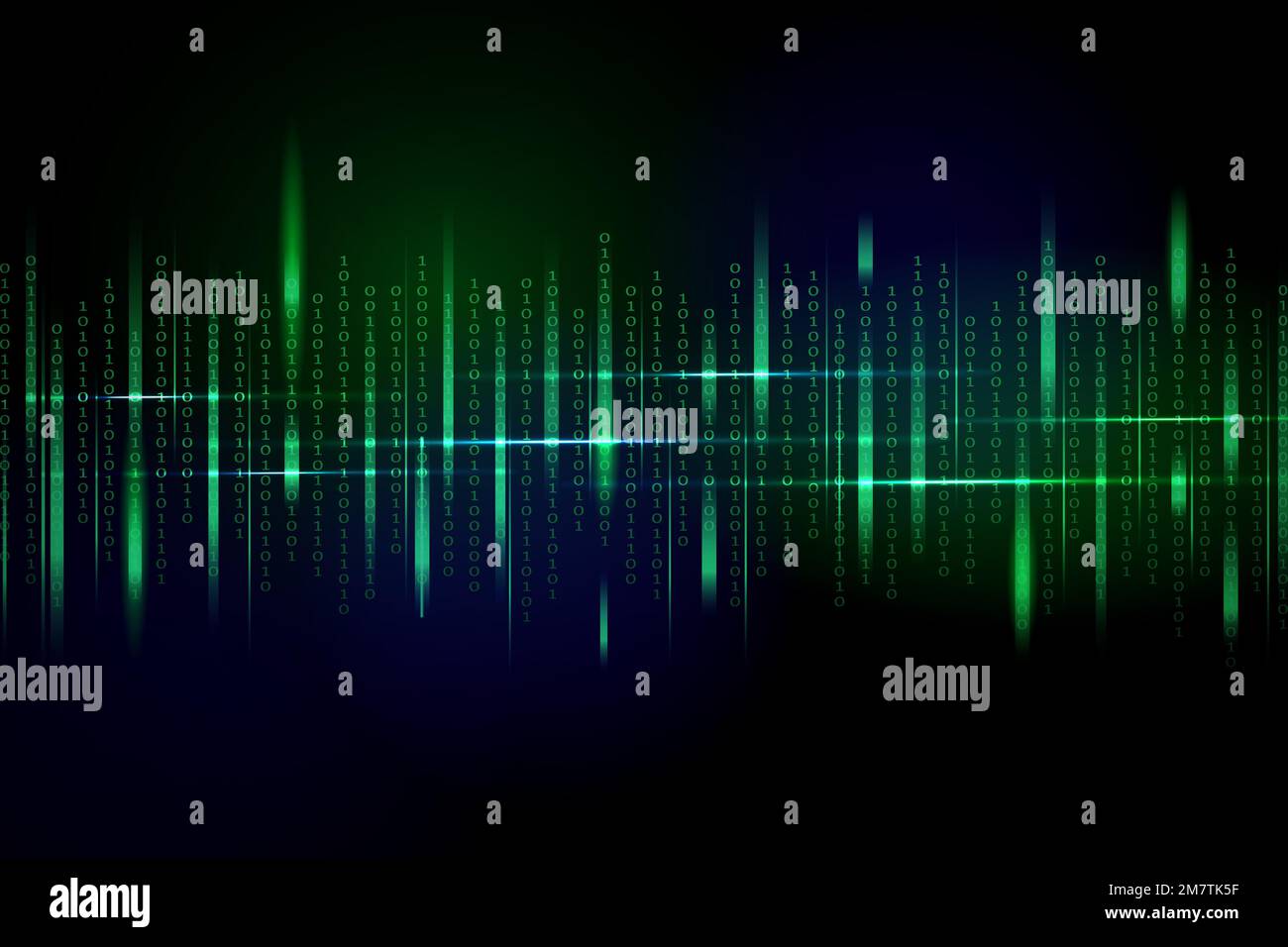 Neon digital green binary hi-res stock photography and images - Alamy