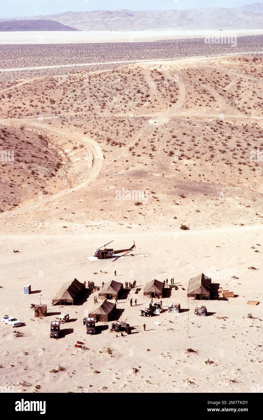 An aerial view of an air transportable hospital during Exercise Wounded ...