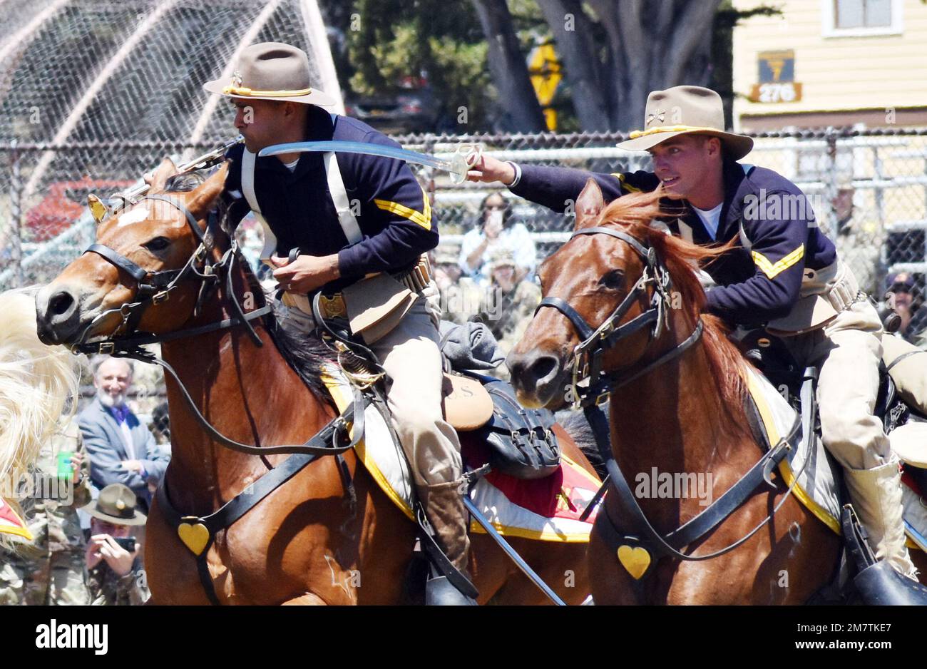 Soldiers assigned to the 11th Armored Cavalry Regiment Horse Detachment ...