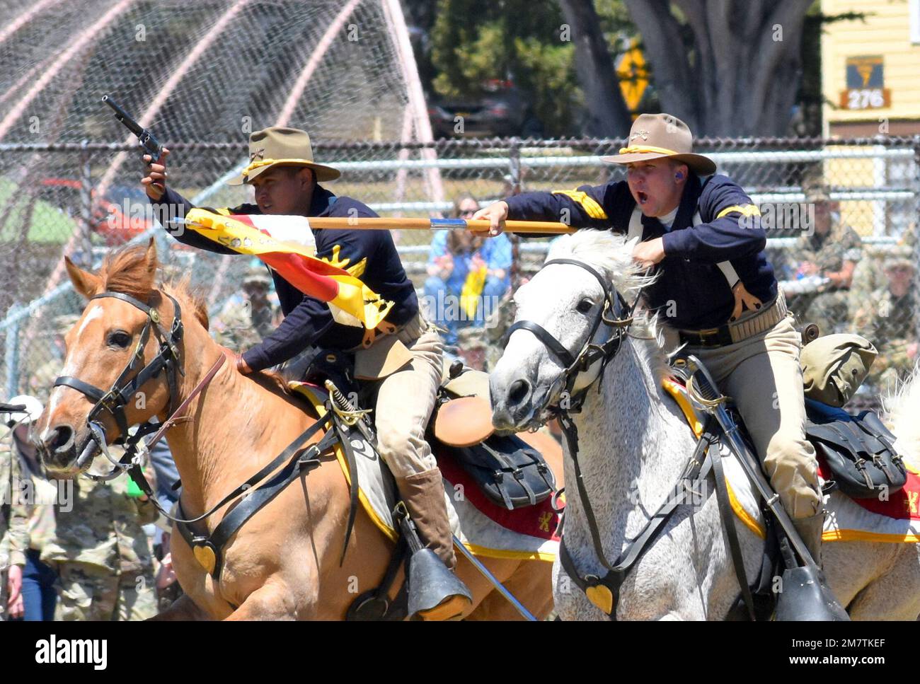 Soldiers assigned to the 11th Armored Cavalry Regiment Horse Detachment ...