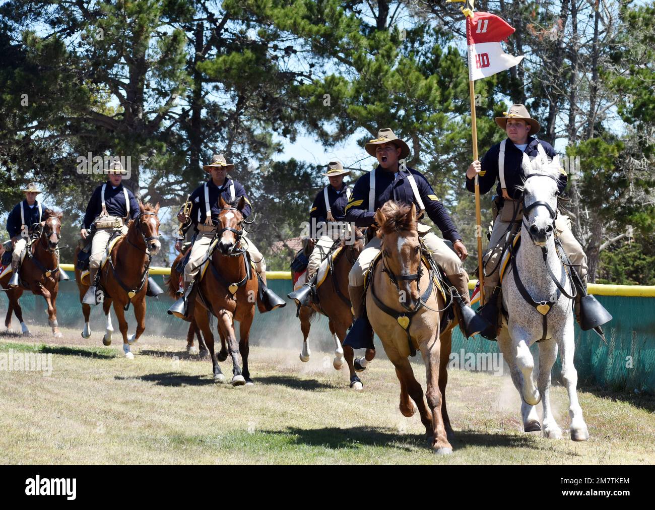 Soldiers assigned to the 11th Armored Cavalry Regiment Horse Detachment ...