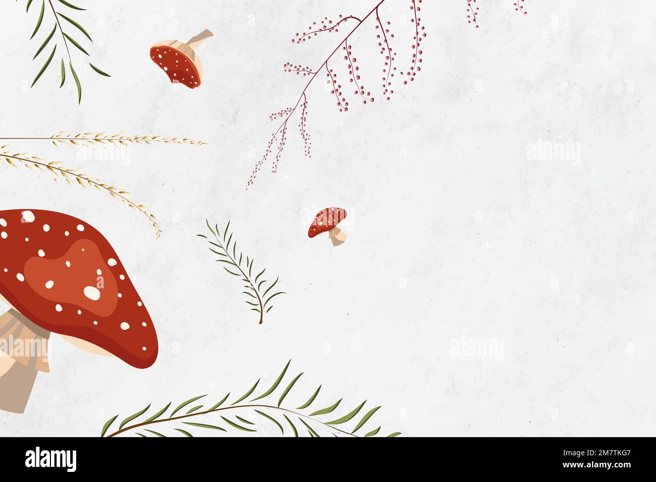 Blank leafy mushroom frame vector Stock Vector Image & Art - Alamy