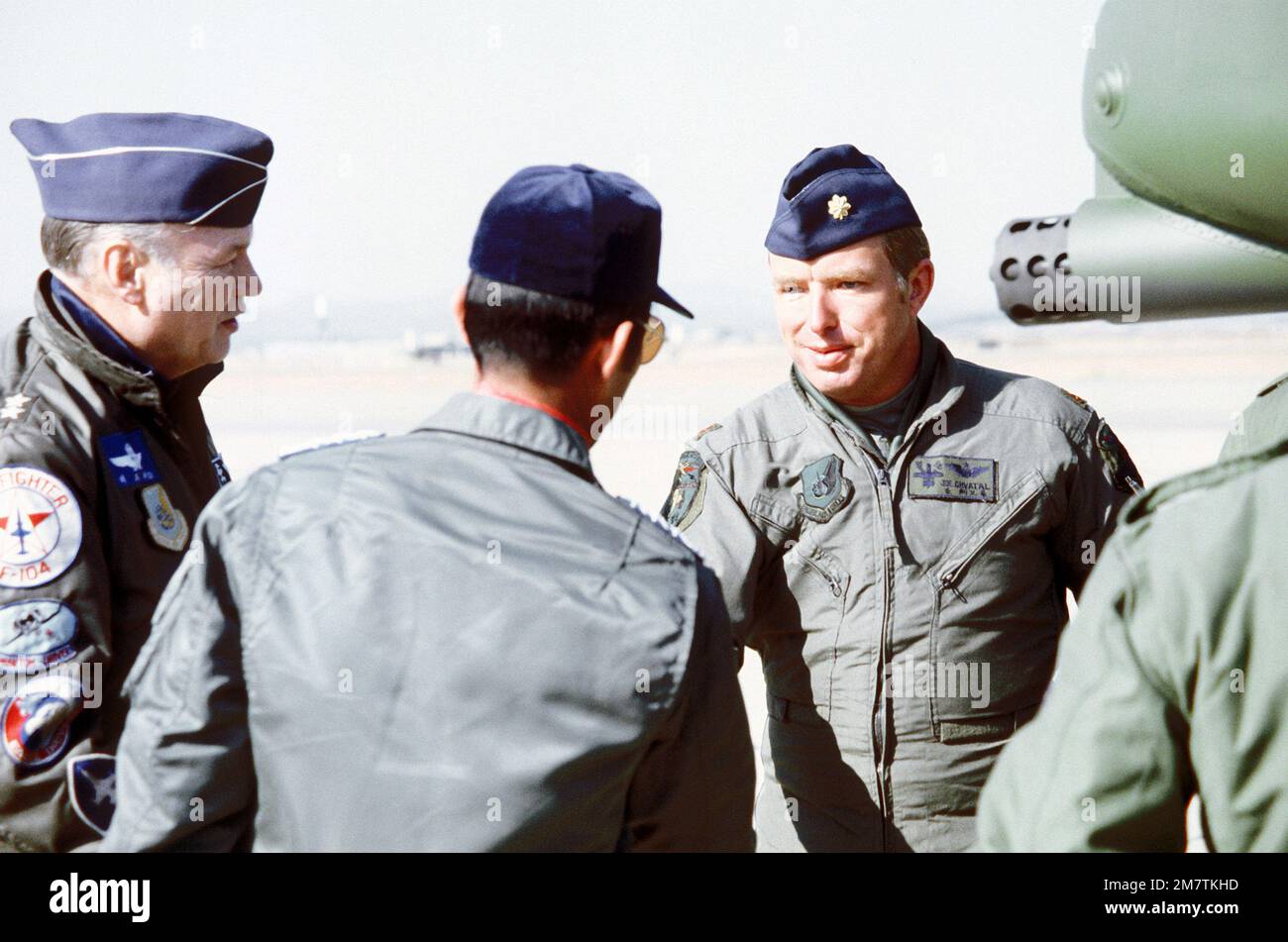 MAJ Joseph Chvatal greets LGEN Kim of the Combat Air Command, while ...