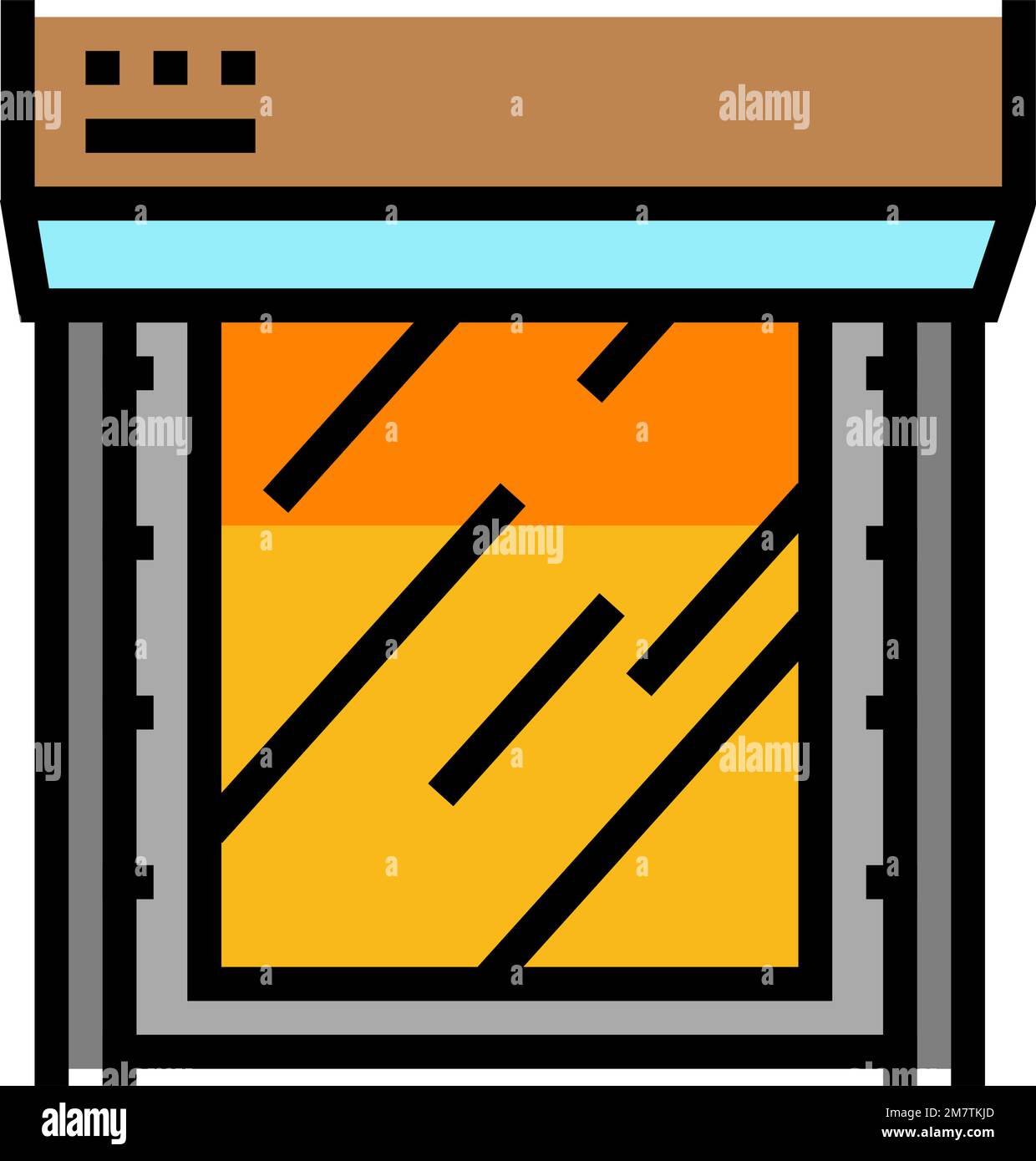 hot strip mill steel production color icon vector illustration Stock ...