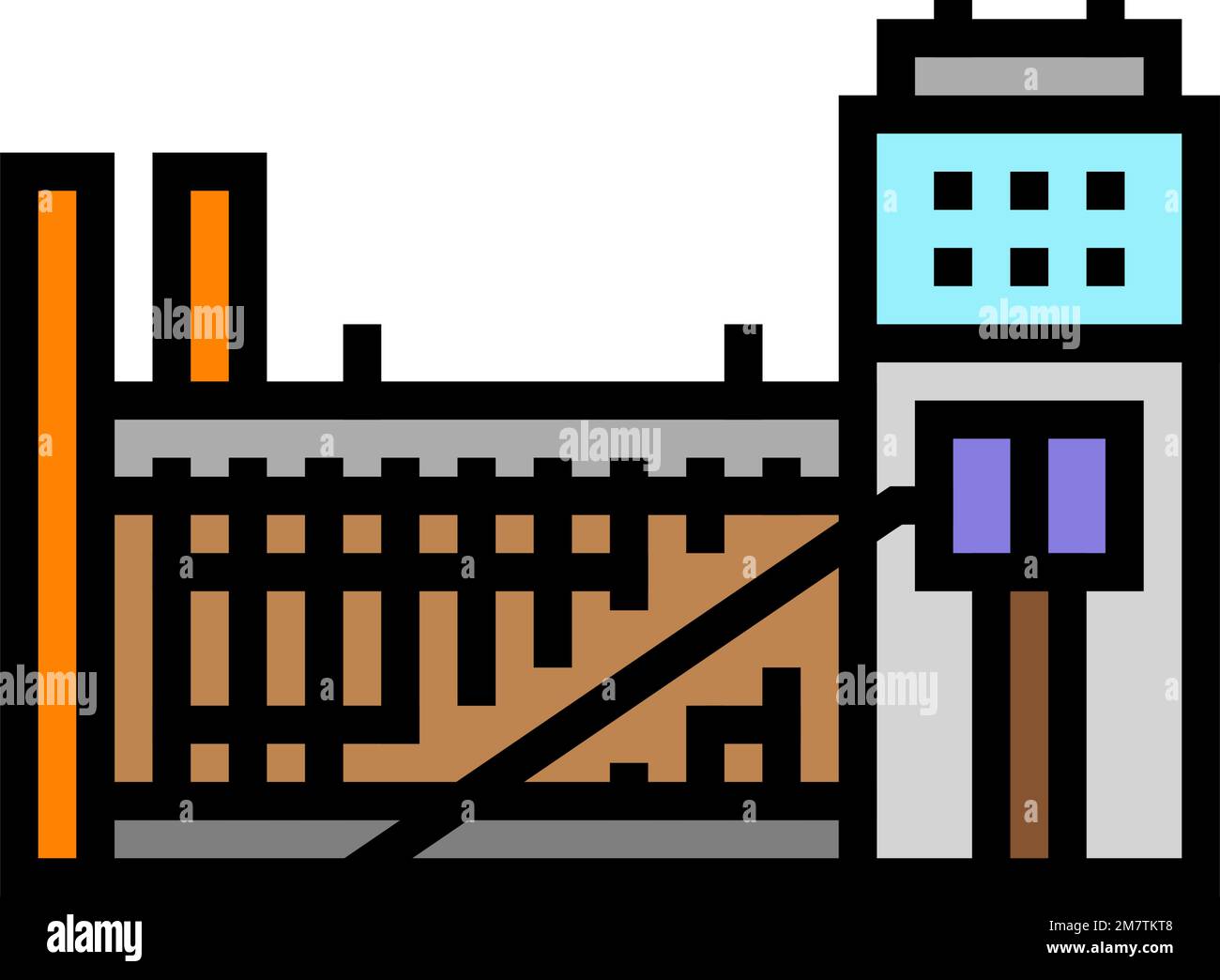coking plant steel production color icon vector illustration Stock ...