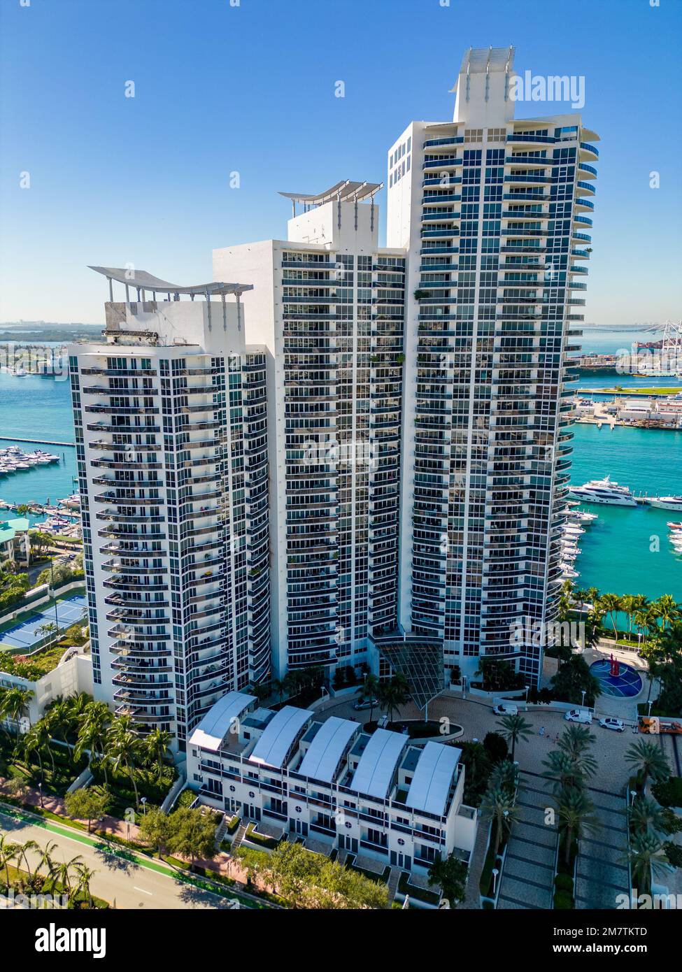 Miami Beach, FL, USA - January 10, 2023: Aerial photo Miami Beach ...