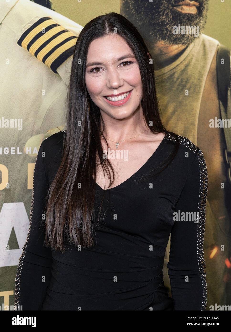 Rose Eshay attends the "Plane" New York premiere at AMC Lincoln Square ...