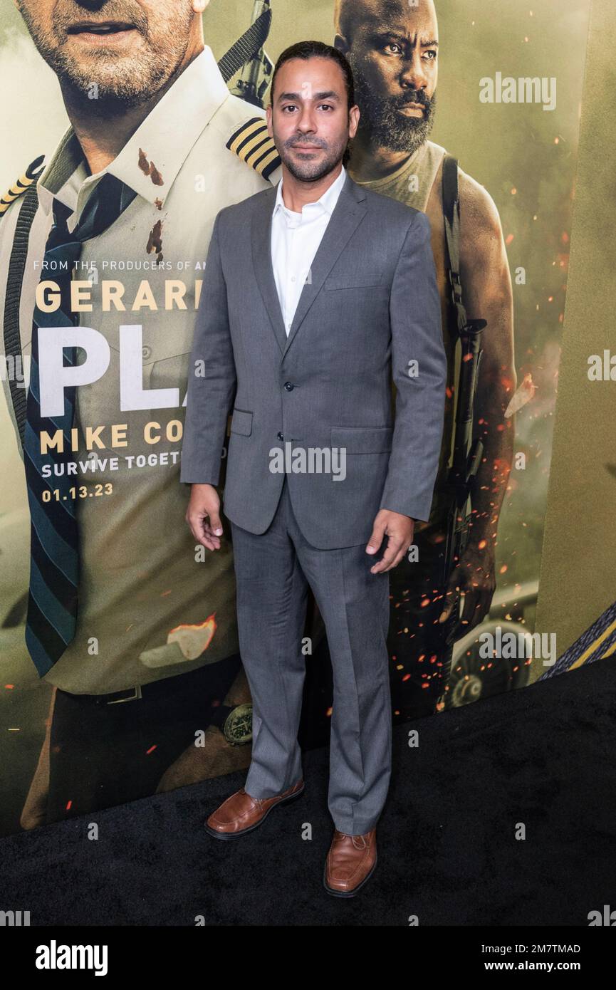 Ricky Robles Cruz attends the "Plane" New York premiere at AMC Lincoln ...