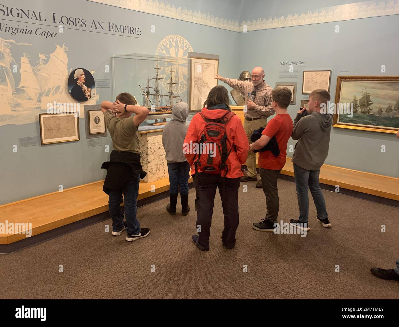 Rick Brown, a volunteer docent at the Hampton Roads Naval Museum ...