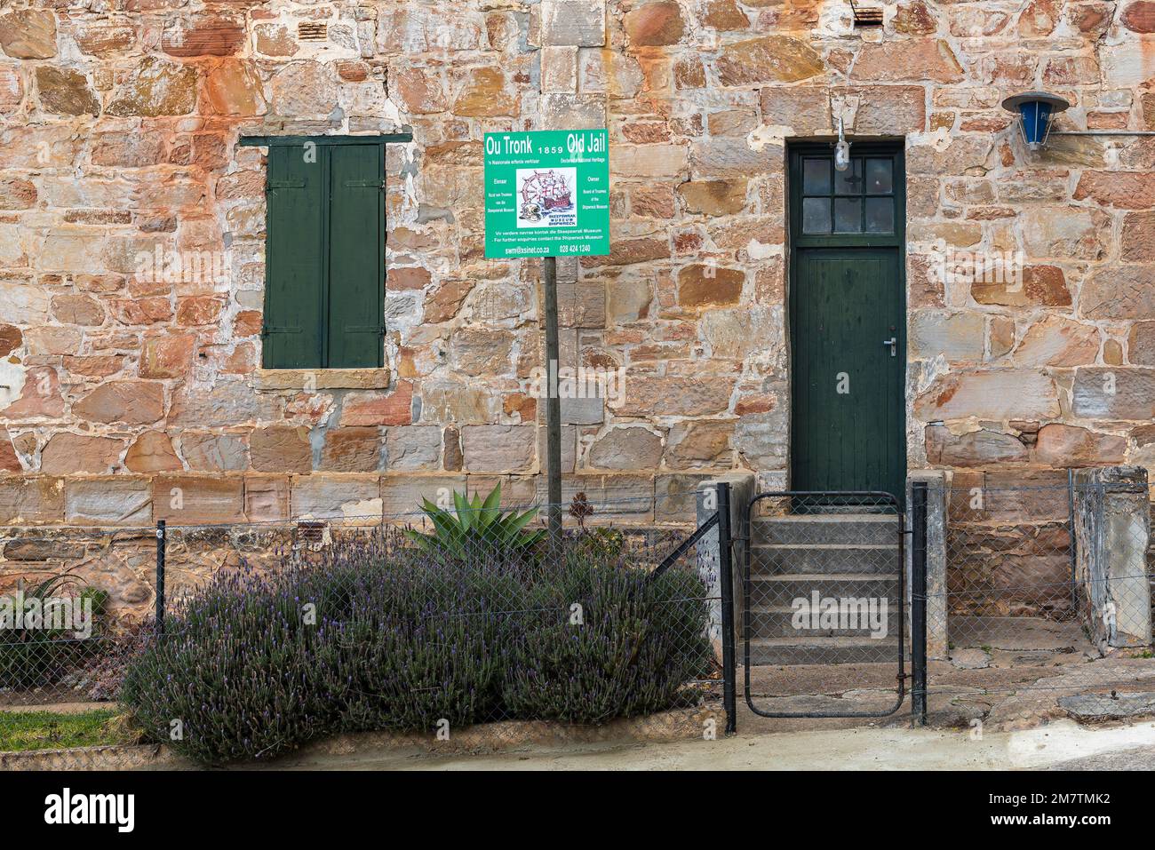 Bredasdorp, South Africa - Sep 23, 2022: Entrance of the historic old ...