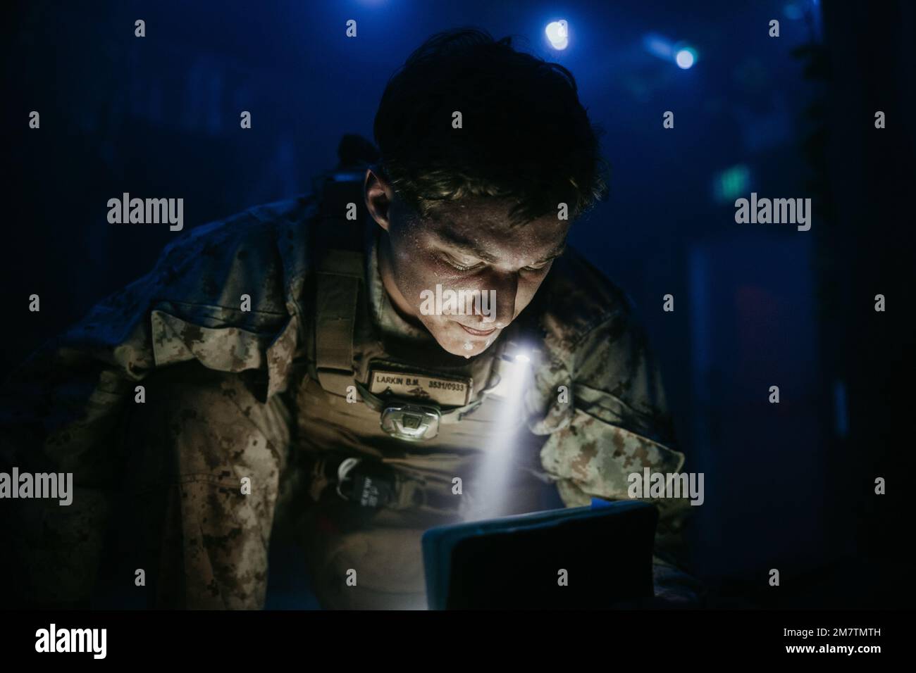 U.S. Marine Corps Lance Cpl. Brandon Larkin, a motor vehicle operator ...