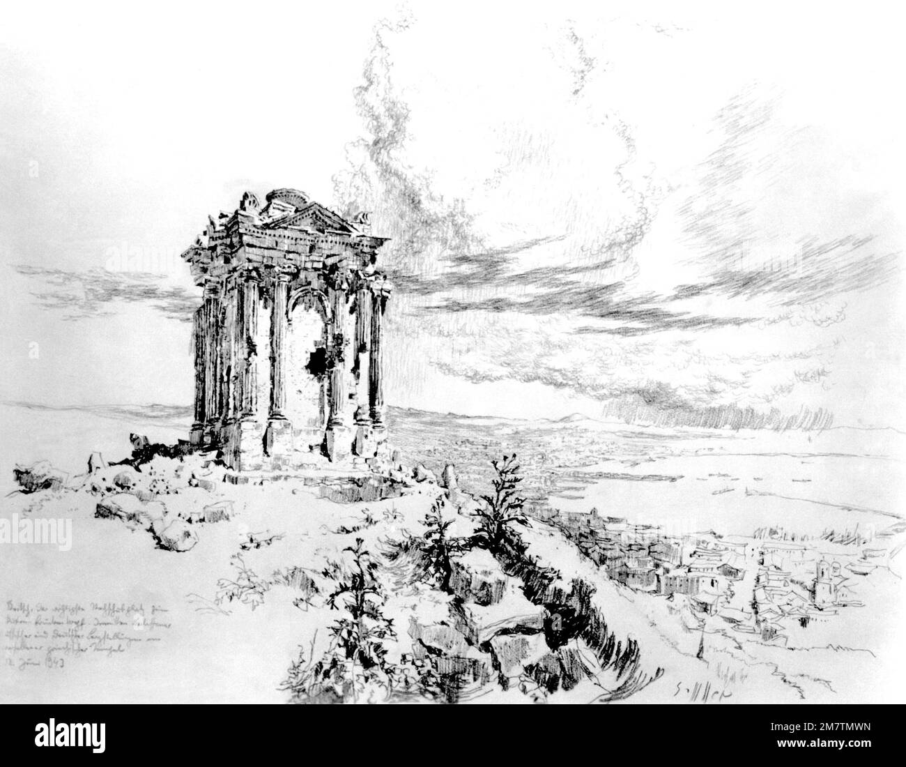 Artwork: "Small Roman Temple on the Crimean Coast" Artist: Karl Sommer ...