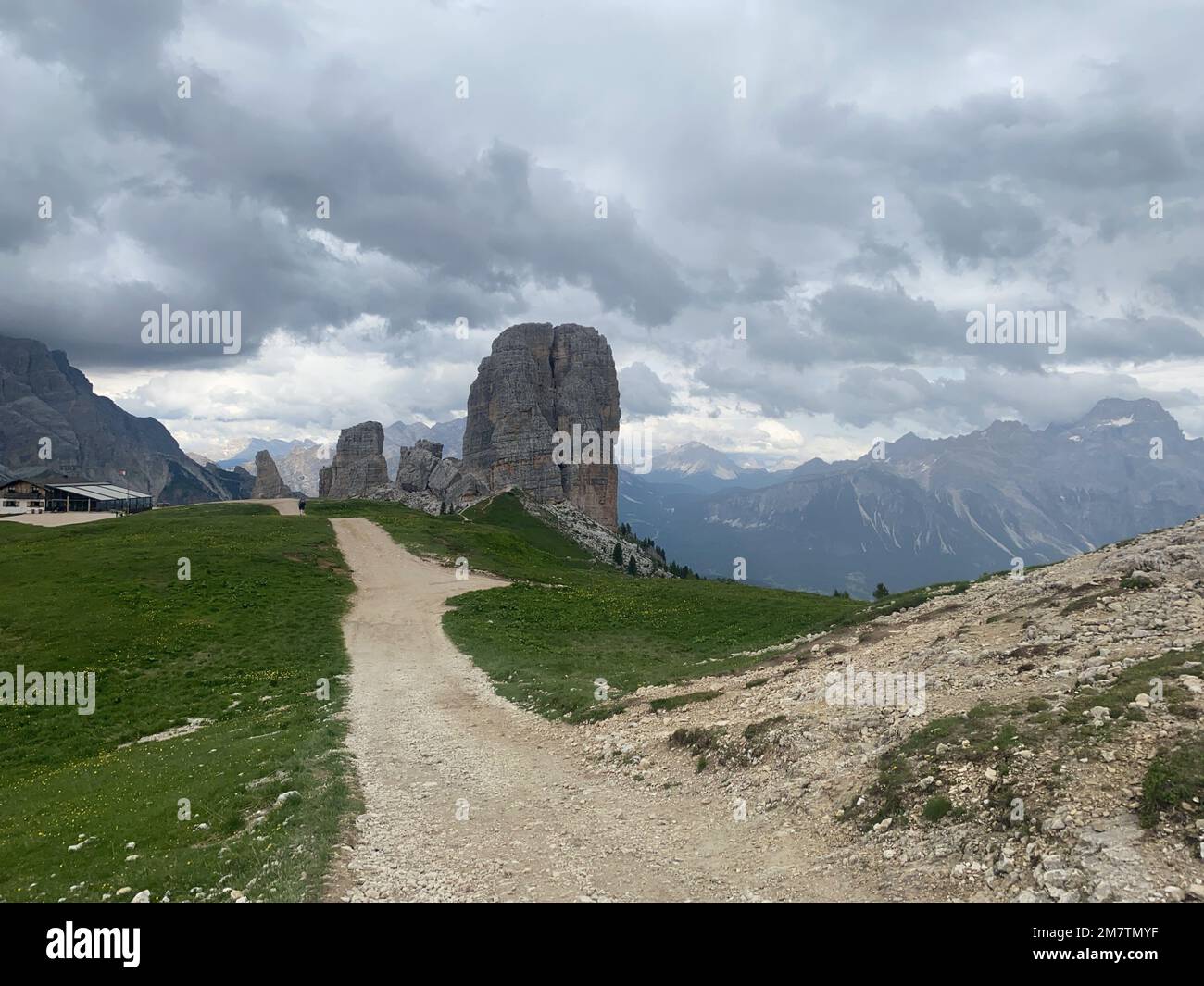 A scenic nature view of rock formations along the Alta Via in the ...