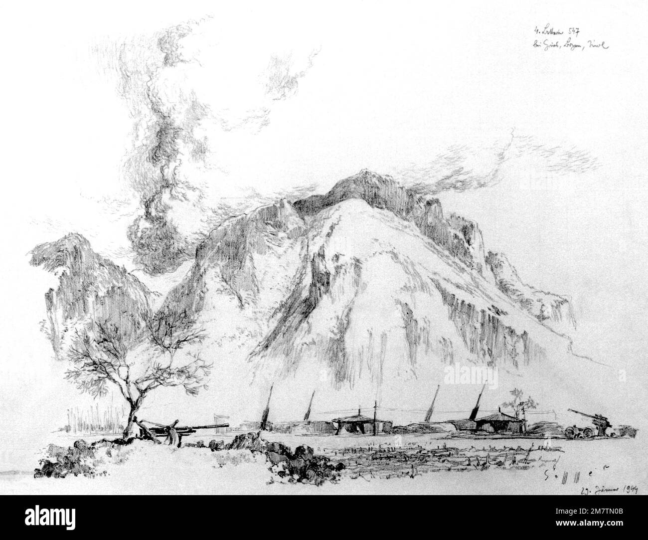 Artwork: "Flak Battery in the Alps" Artist: Karl Sommer. Country ...