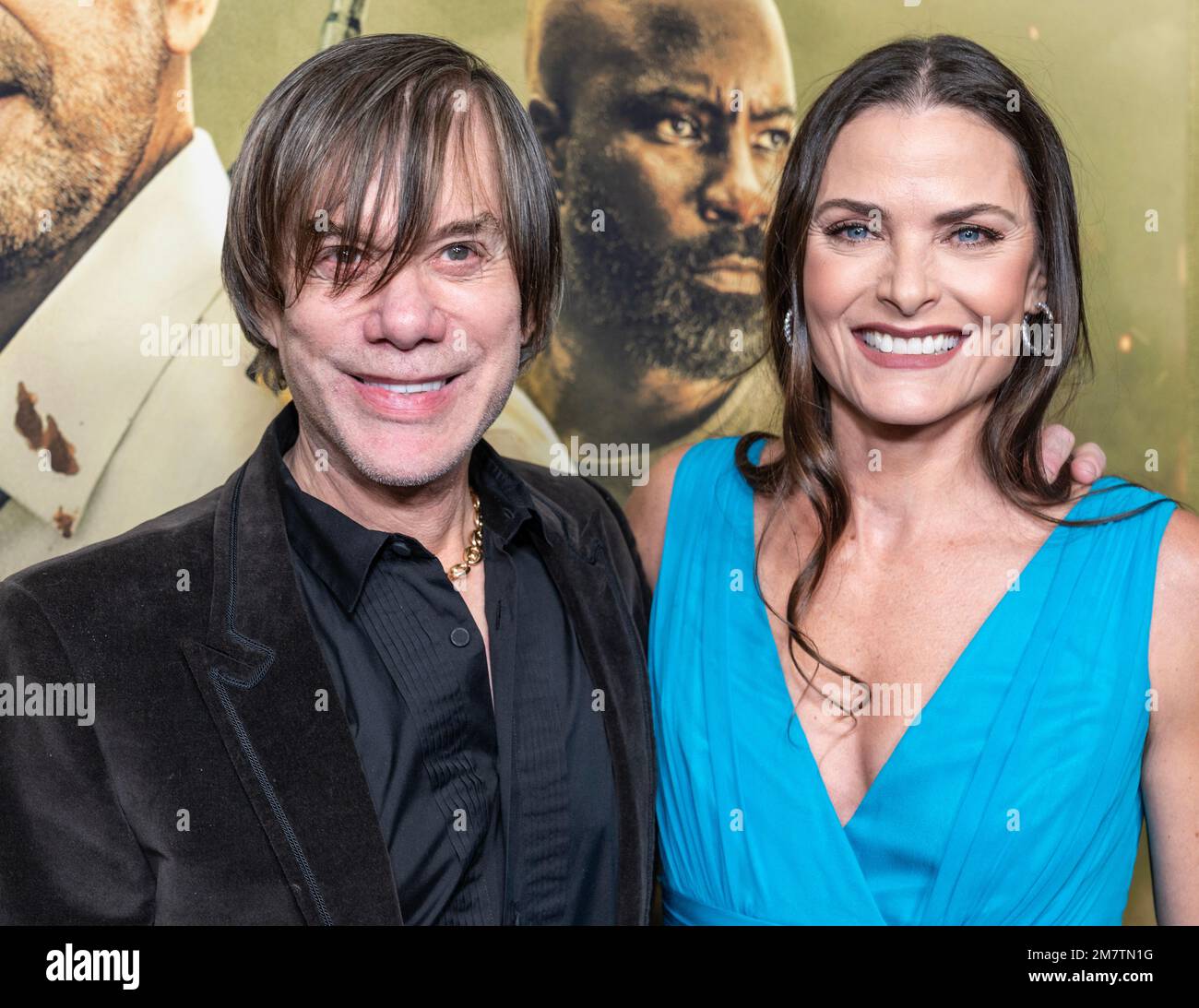 Alan Siegel and Tara Westwood attend the "Plane" New York premiere at ...