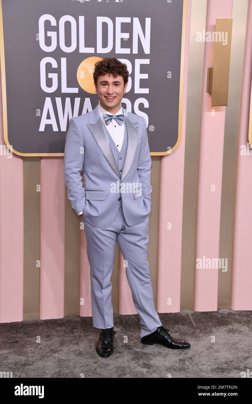 Gabriel LaBelle attends the 80th Annual Golden Globe Awards, Arrivals held at The Beverly Hilton ...