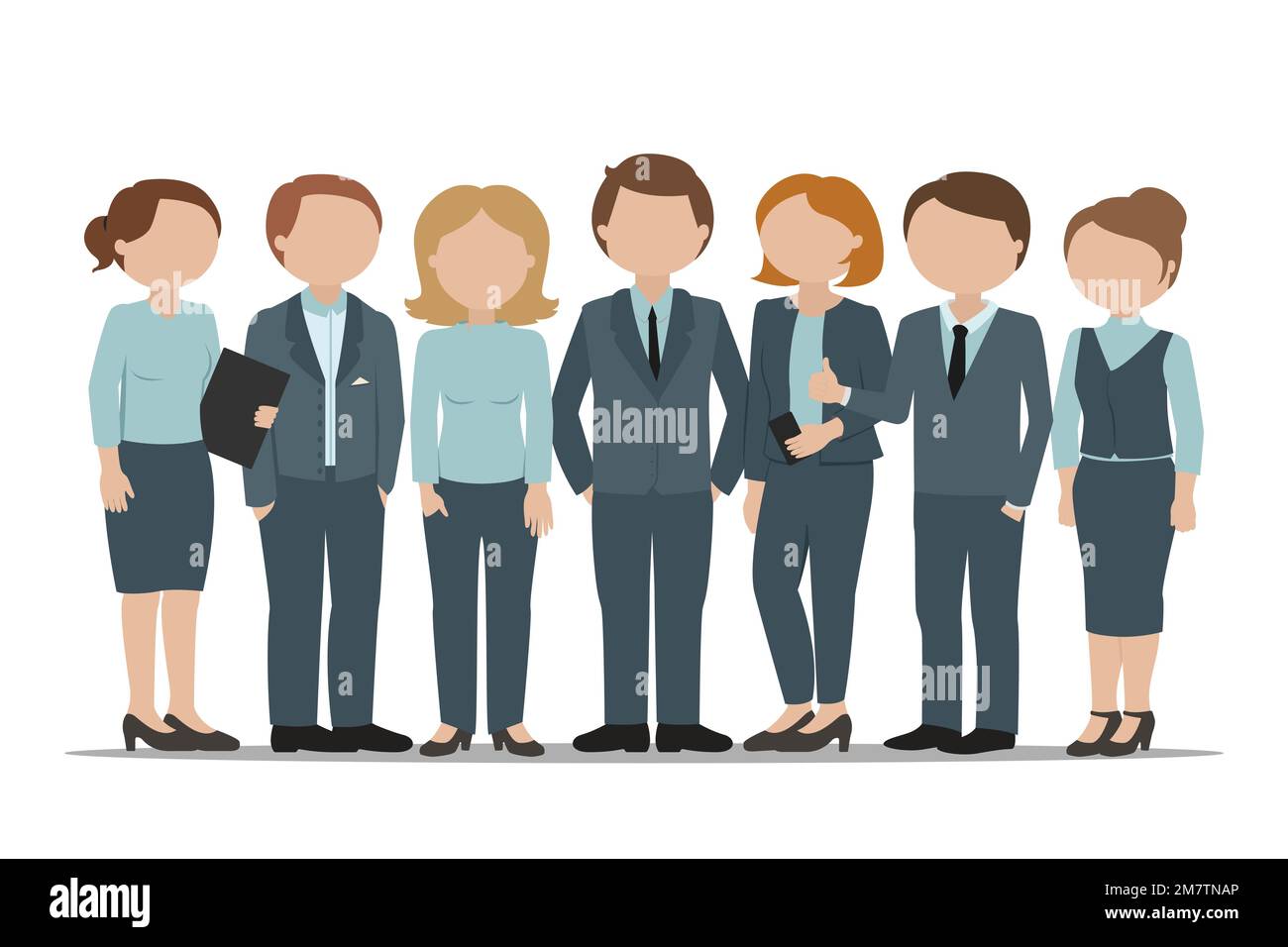Team of office workers. Vector illustration Stock Vector Image & Art ...