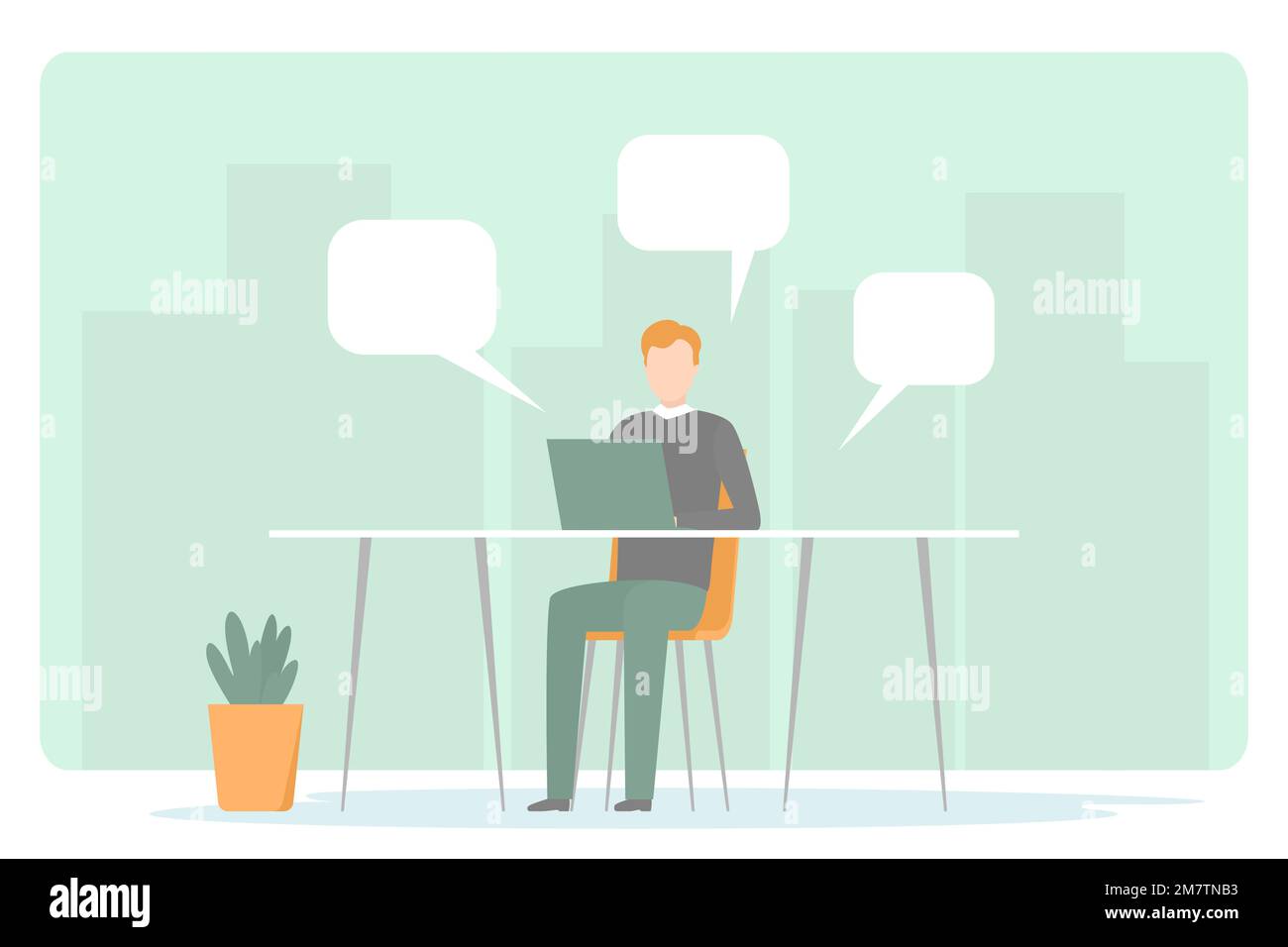 Man chatting using laptop. Vector illustration Stock Vector Image & Art ... Man chatting using laptop. Vector illustration Stock Vector Image & Art ...