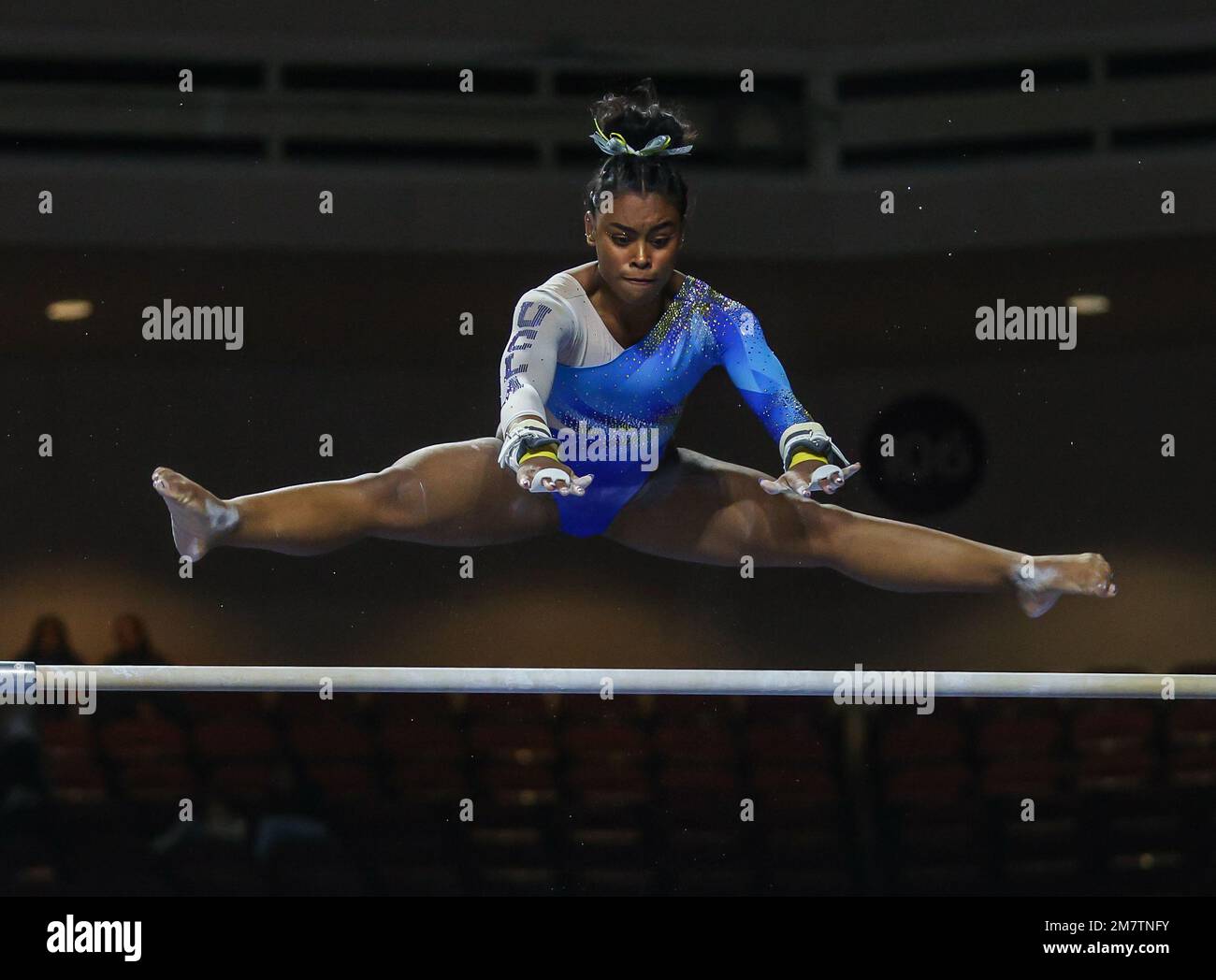 Las Vegas, NV, USA. 7th Jan, 2023. UCLA's Selena Harris competes on the ...