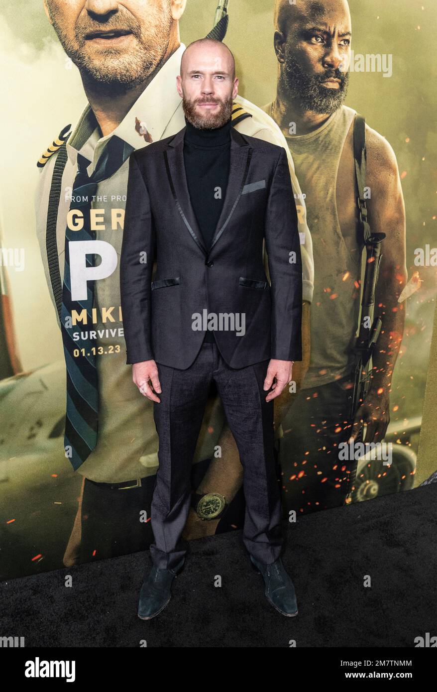 Oliver Trevena attends the "Plane" New York premiere at AMC Lincoln Square Theater in New York ...