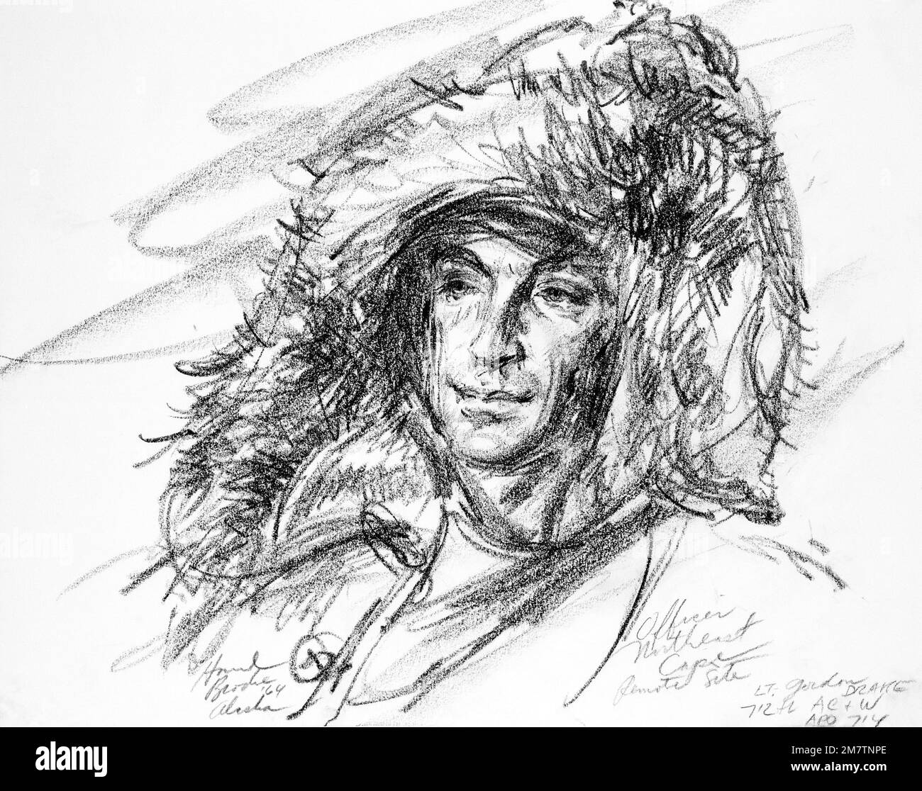 Artwork: "Air Force Lieutenant in Alaska" Artist: Howard Brodie ...