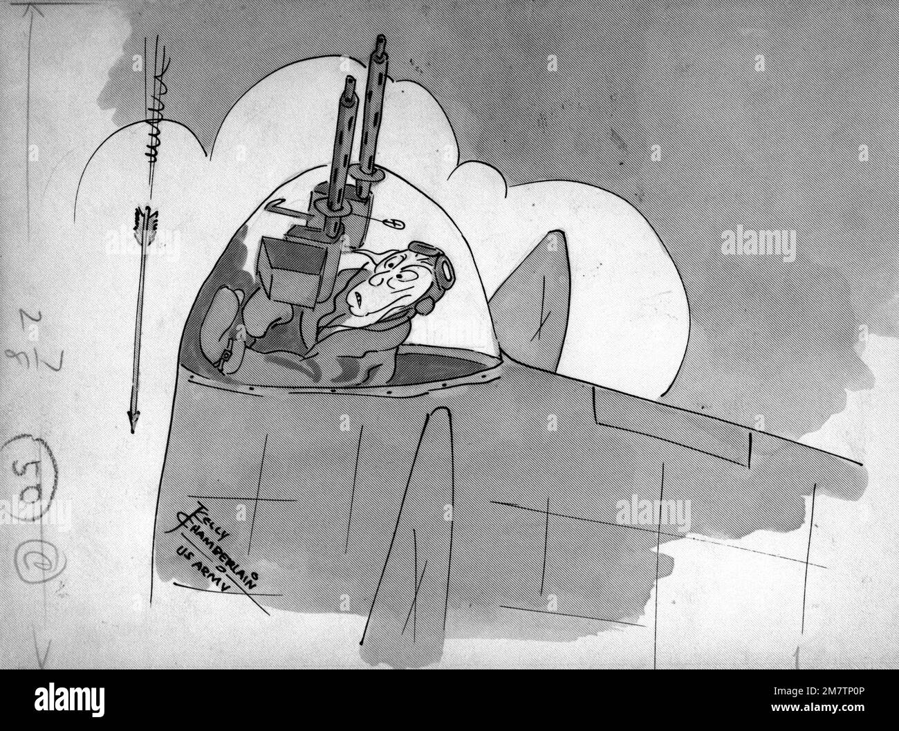 Artwork: "Yank Drawing" Artist: Chamberlain. Country: Unknown Stock ...